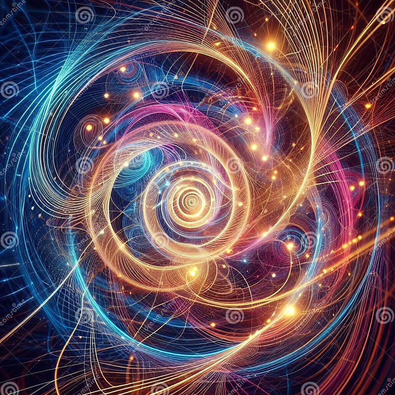 Light Patterns Pure Light Forms Captured on Photo Paper Creating Stock ...