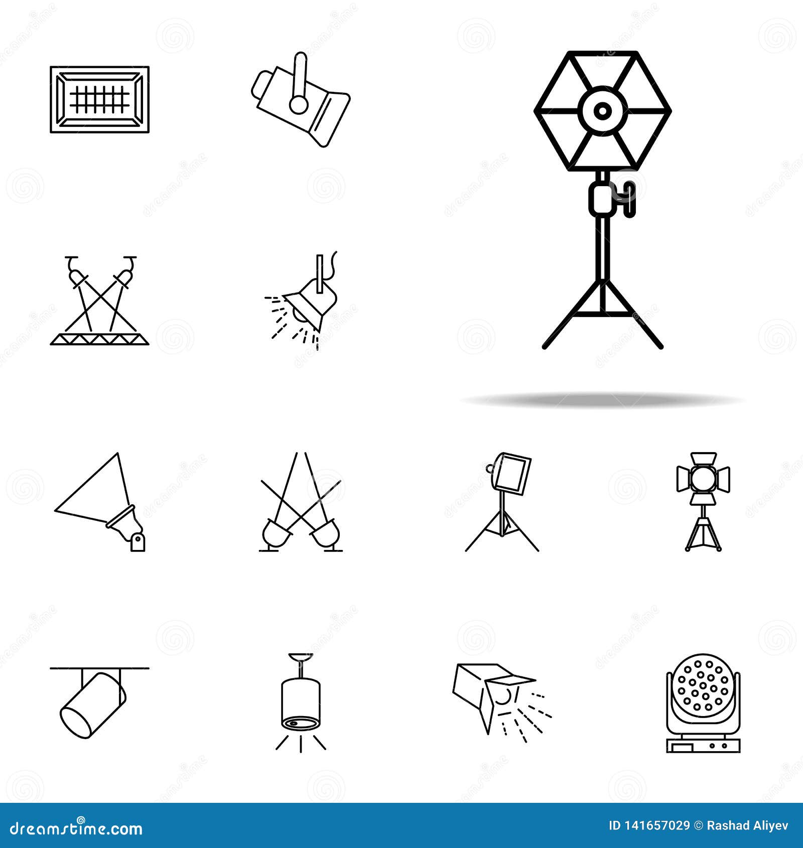 Light for Photography Icon. Spotlight Icons Universal Set for Web and ...