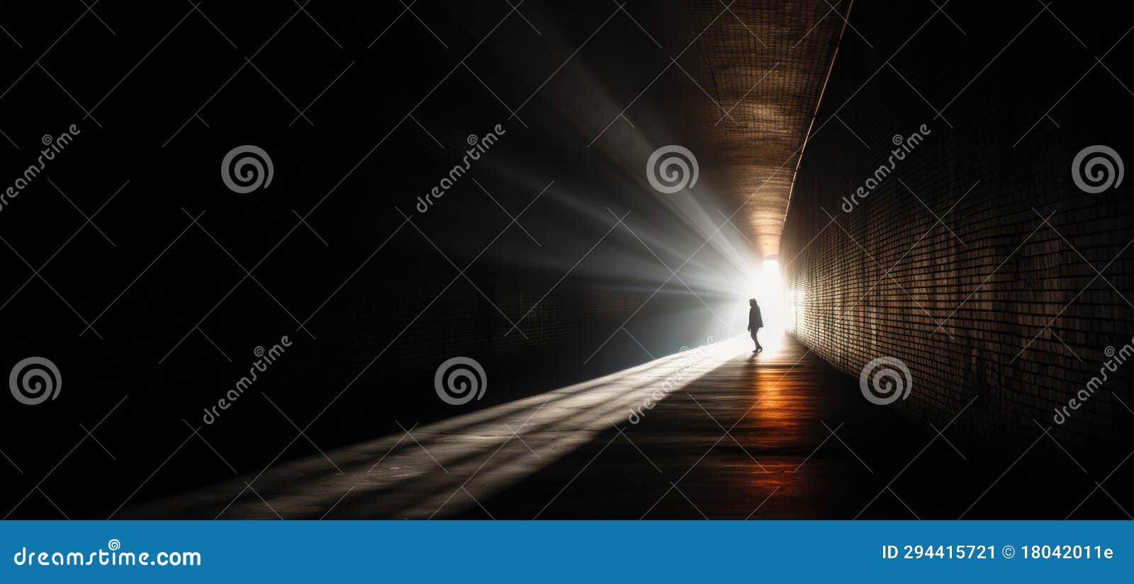 Light Piercing Darkness Description, a Person Standing in a Tunnel with ...