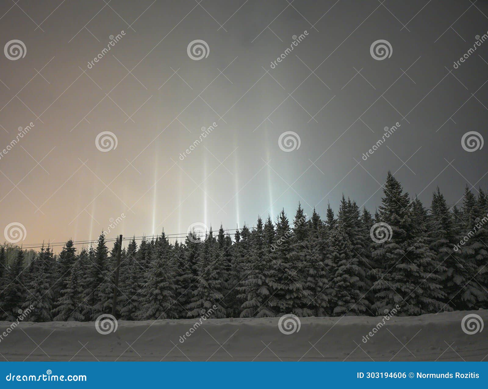 A Light Pillar is an Atmospheric Phenomenon. Stock Photo - Image of ...