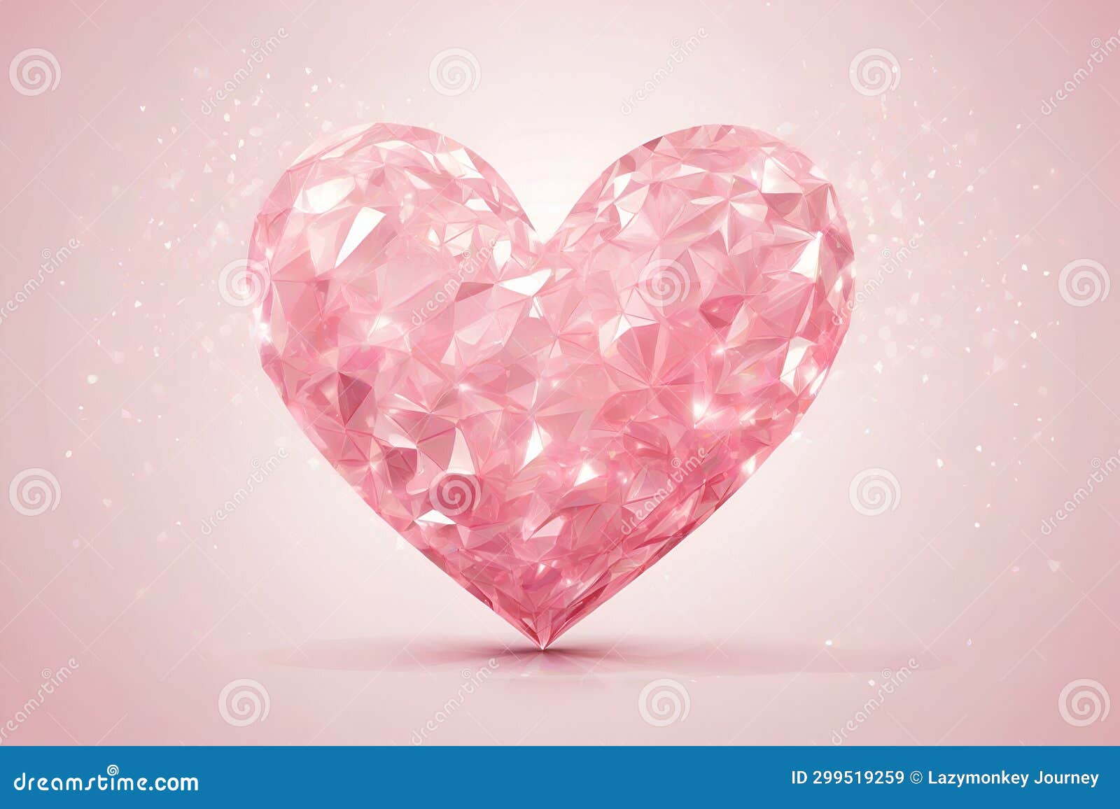 Light Pink Abstract Glitter Heart Shape Stock Illustration ...