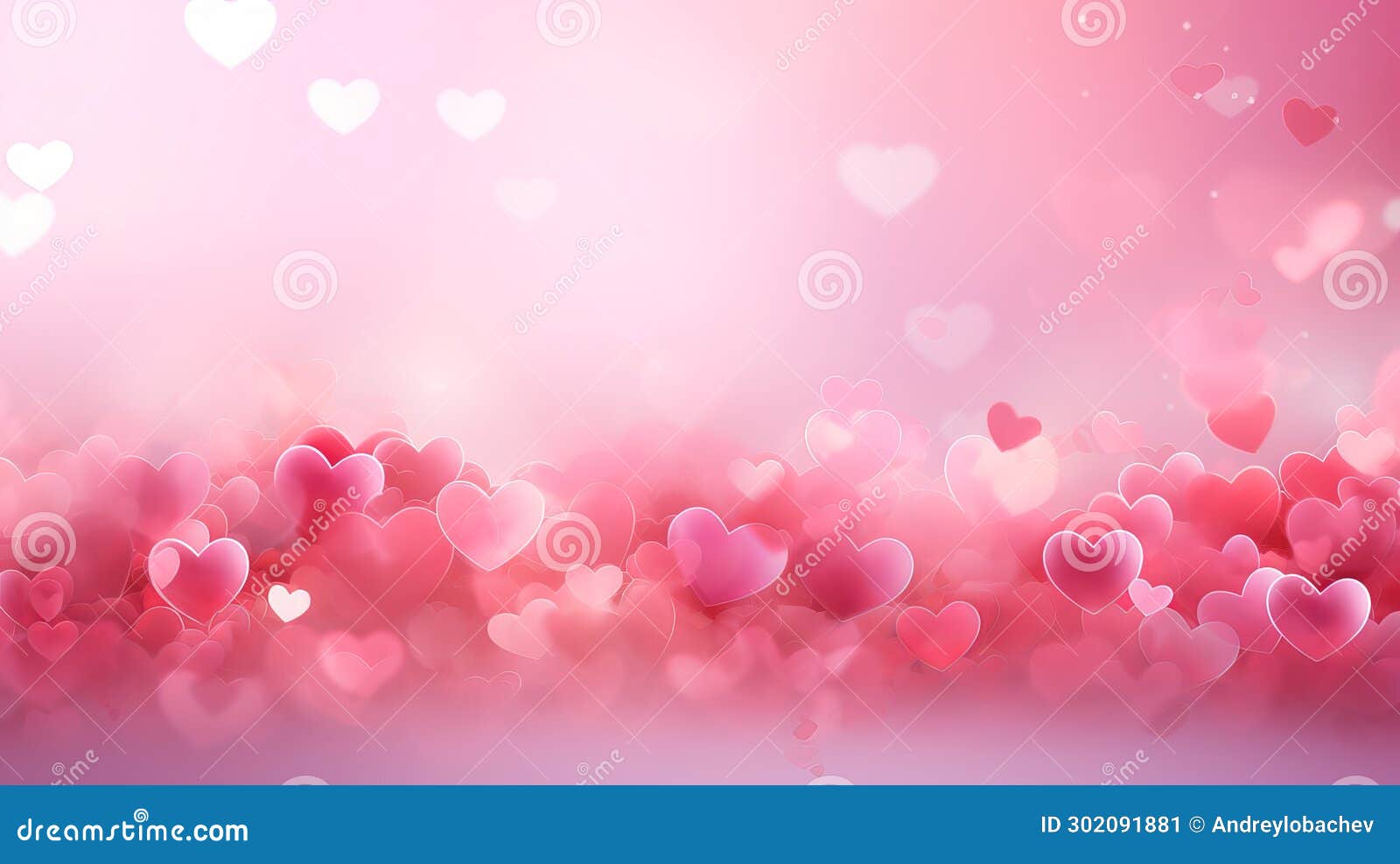 Light Pink Background of Blurred Hearts for Valentine S Day. Valentine ...