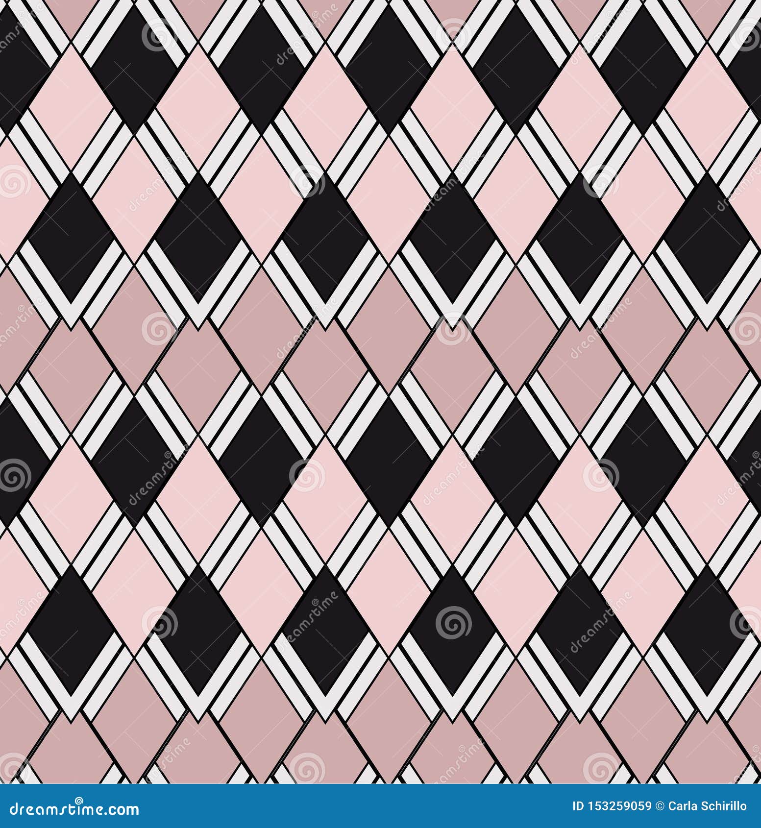 Two Tones Light Pink Geometric Seamless Pattern Stock Vector ...