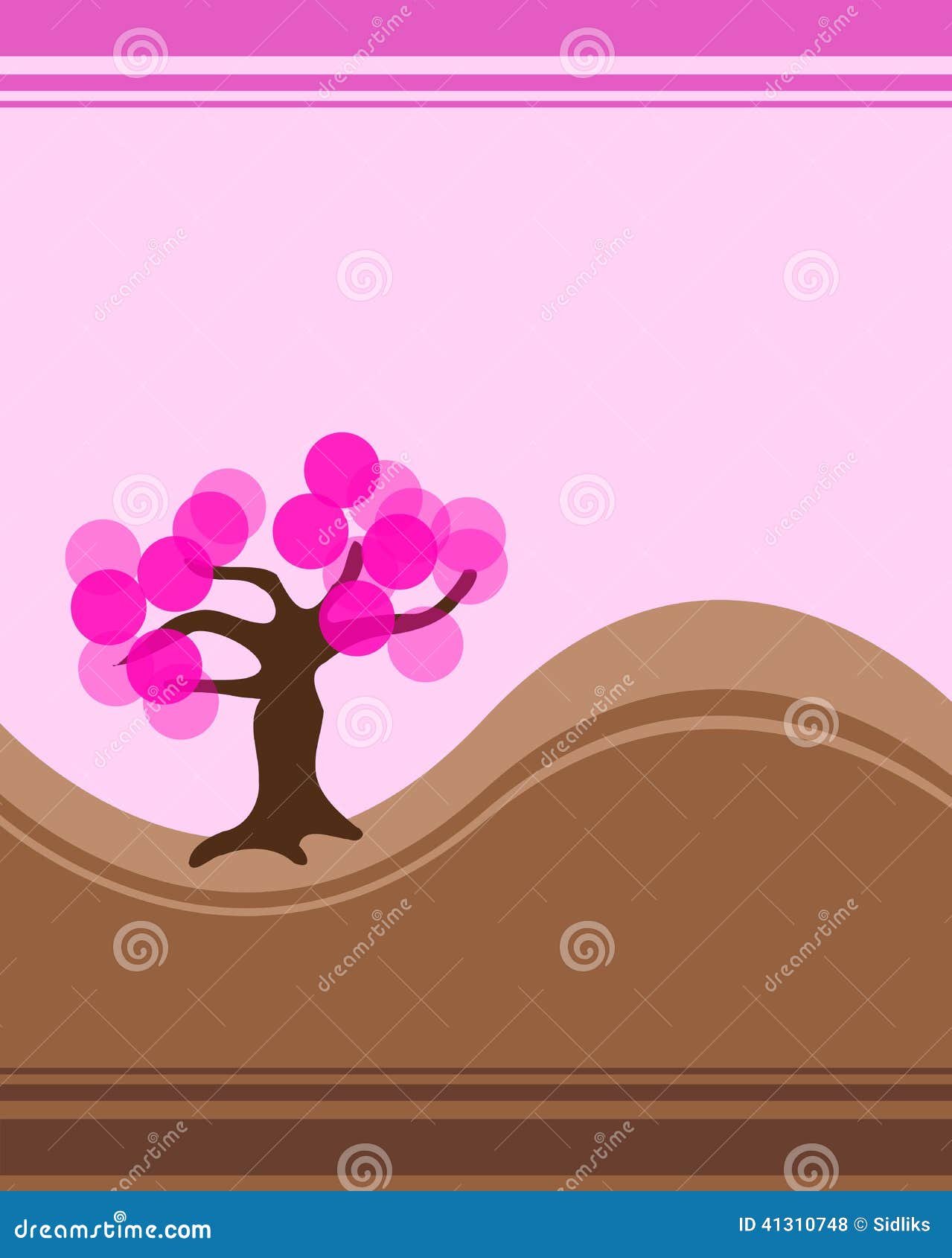 Light Pink and Dark Brown Background Stock Illustration - Illustration ...