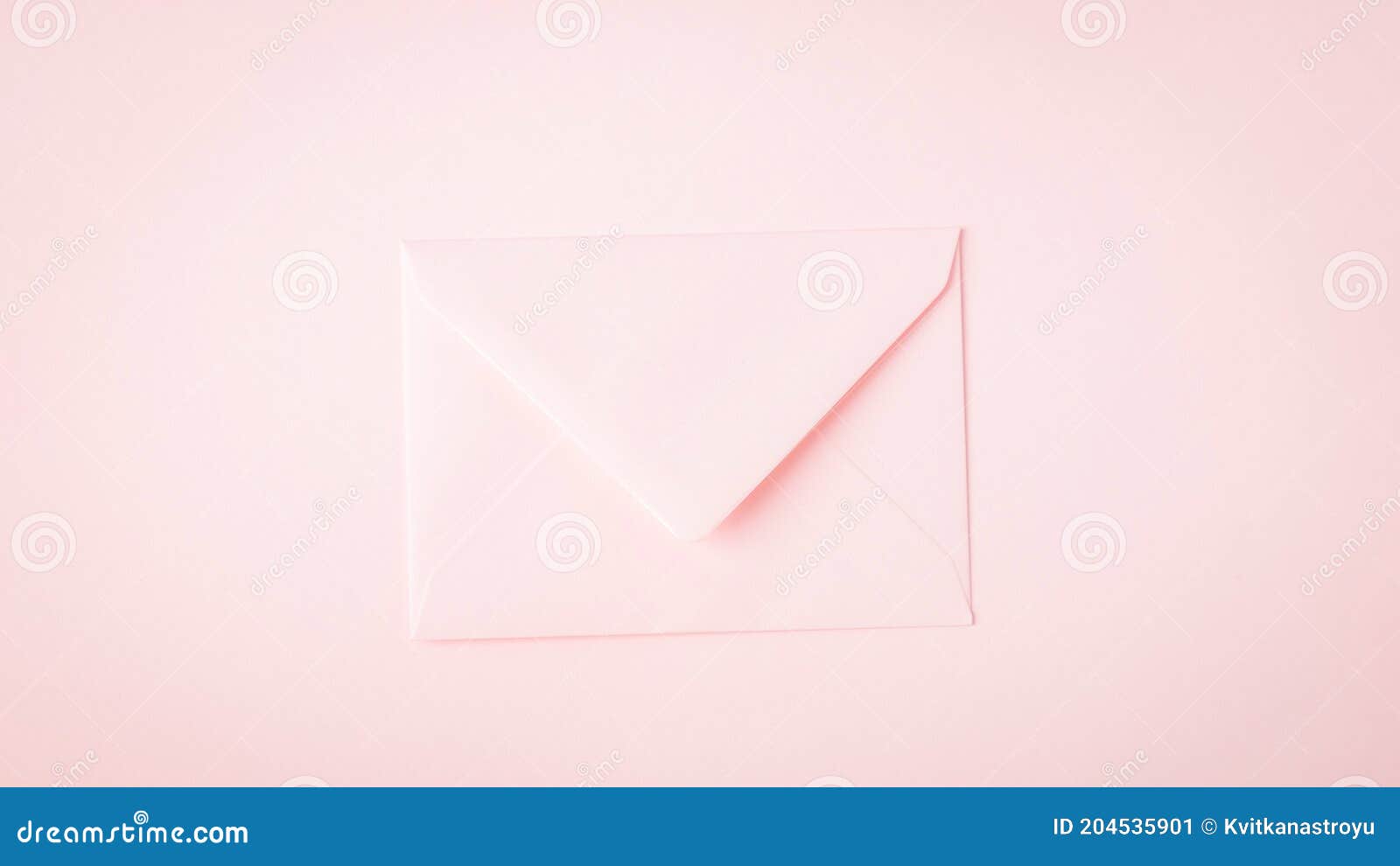 Light Pink Envelope on Pink Panorama Background Stock Image - Image of ...