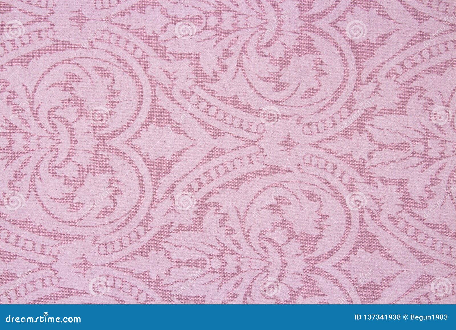 Light Pink Fabric Texture with Patterns. Stock Photo - Image of ornate ...