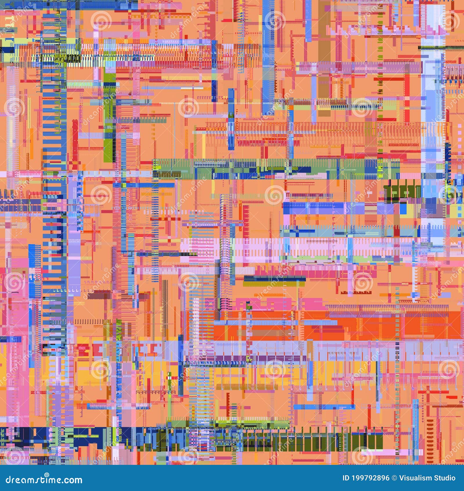 Light Pink Glitch Unique Design Abstract Digital Pixel Noise Error ...