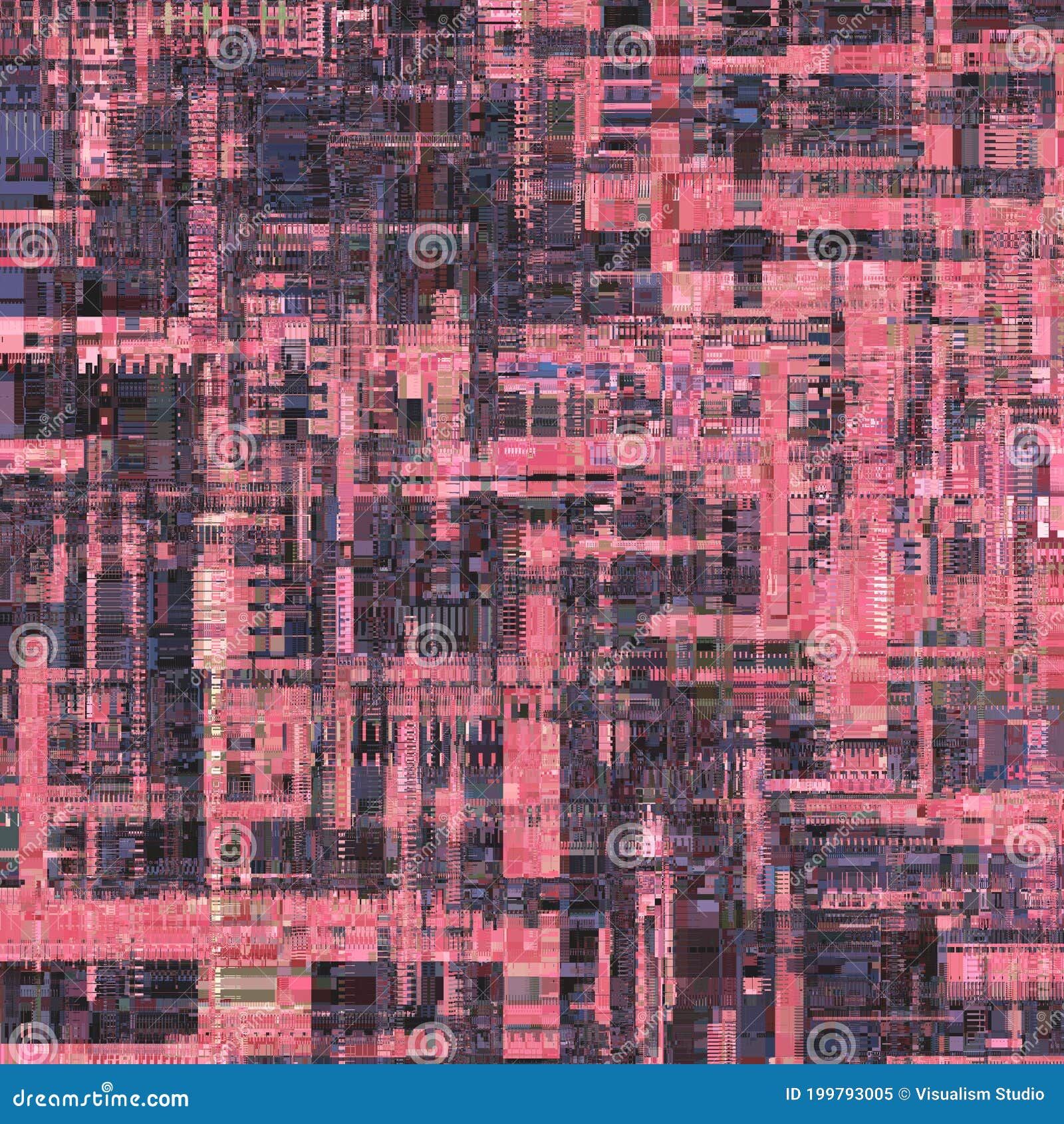 Light Pink Glitch Unique Design Abstract Digital Pixel Noise Error ...