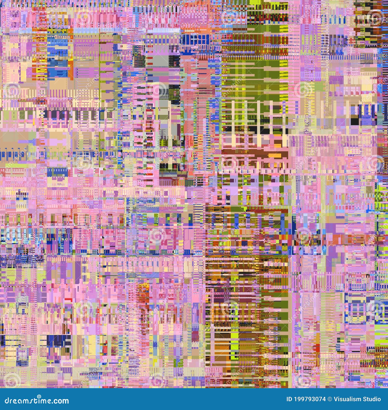 Light Pink Glitch Unique Design Abstract Digital Pixel Noise Error ...