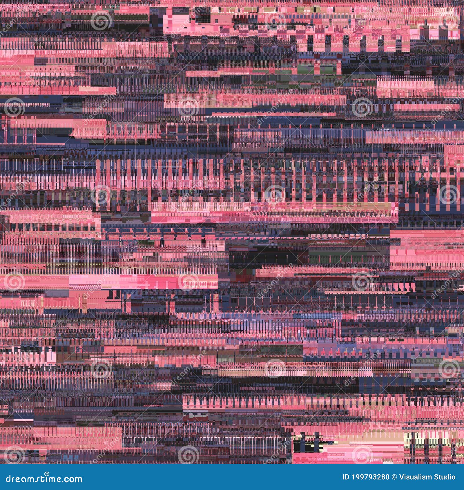 Light Pink Glitch Unique Design Abstract Digital Pixel Noise Error ...