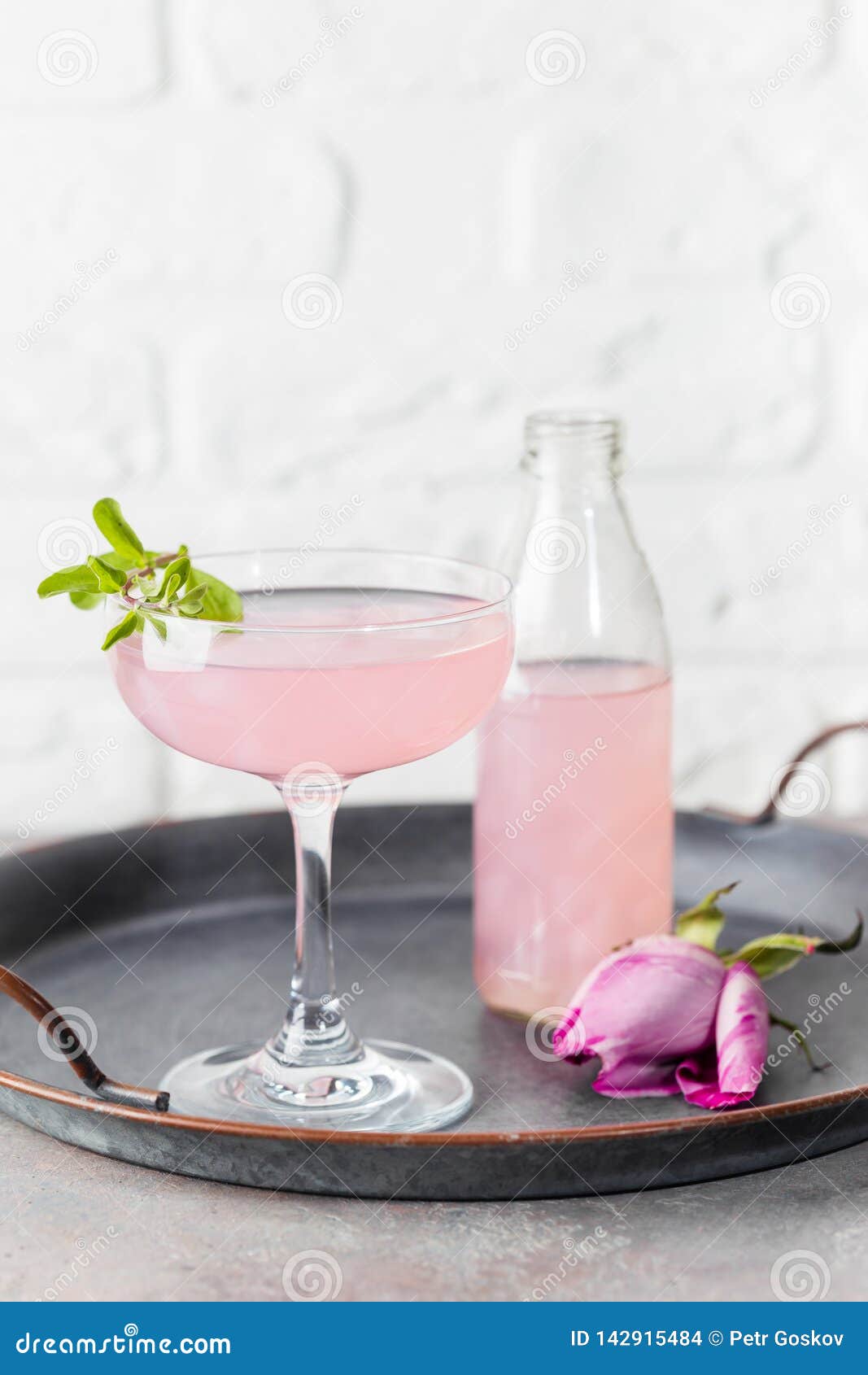 Light pink rose cocktail stock photo. Image of diet - 142915484