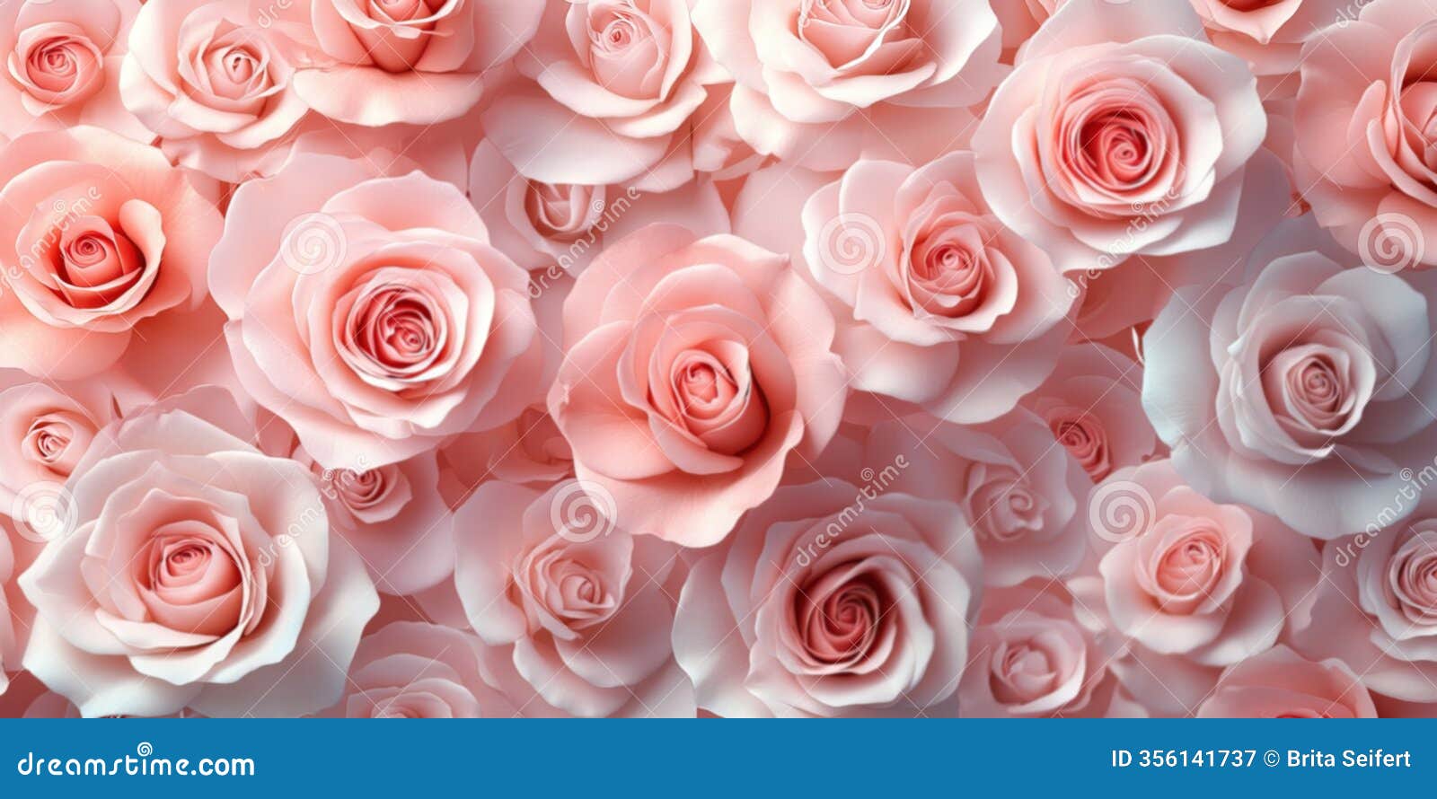 Light Pink Roses Simple Pattern Graphic for a Wedding Card Stock ...