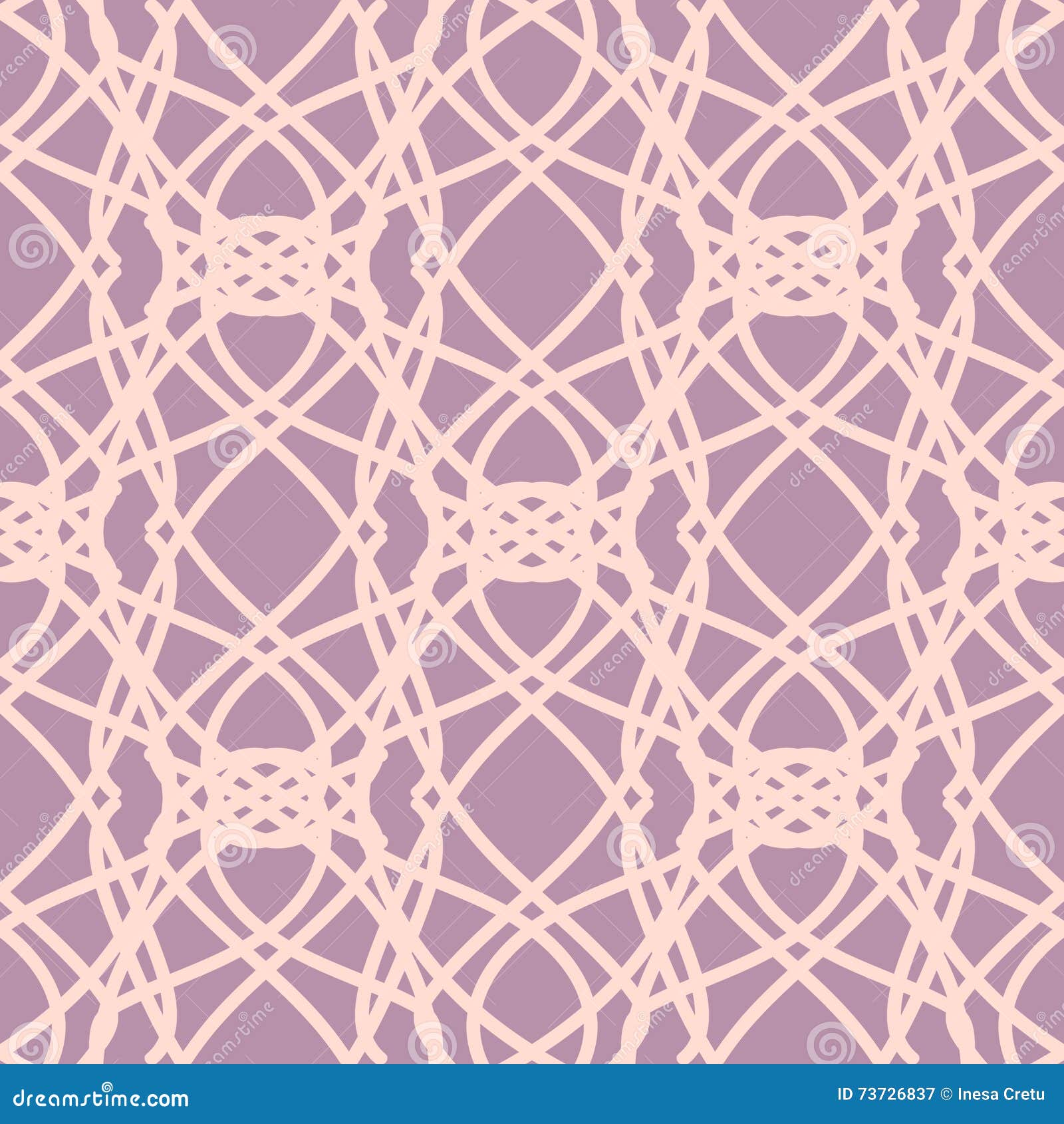Light Pink Seamless Pattern with Ornaments Stock Vector - Illustration ...