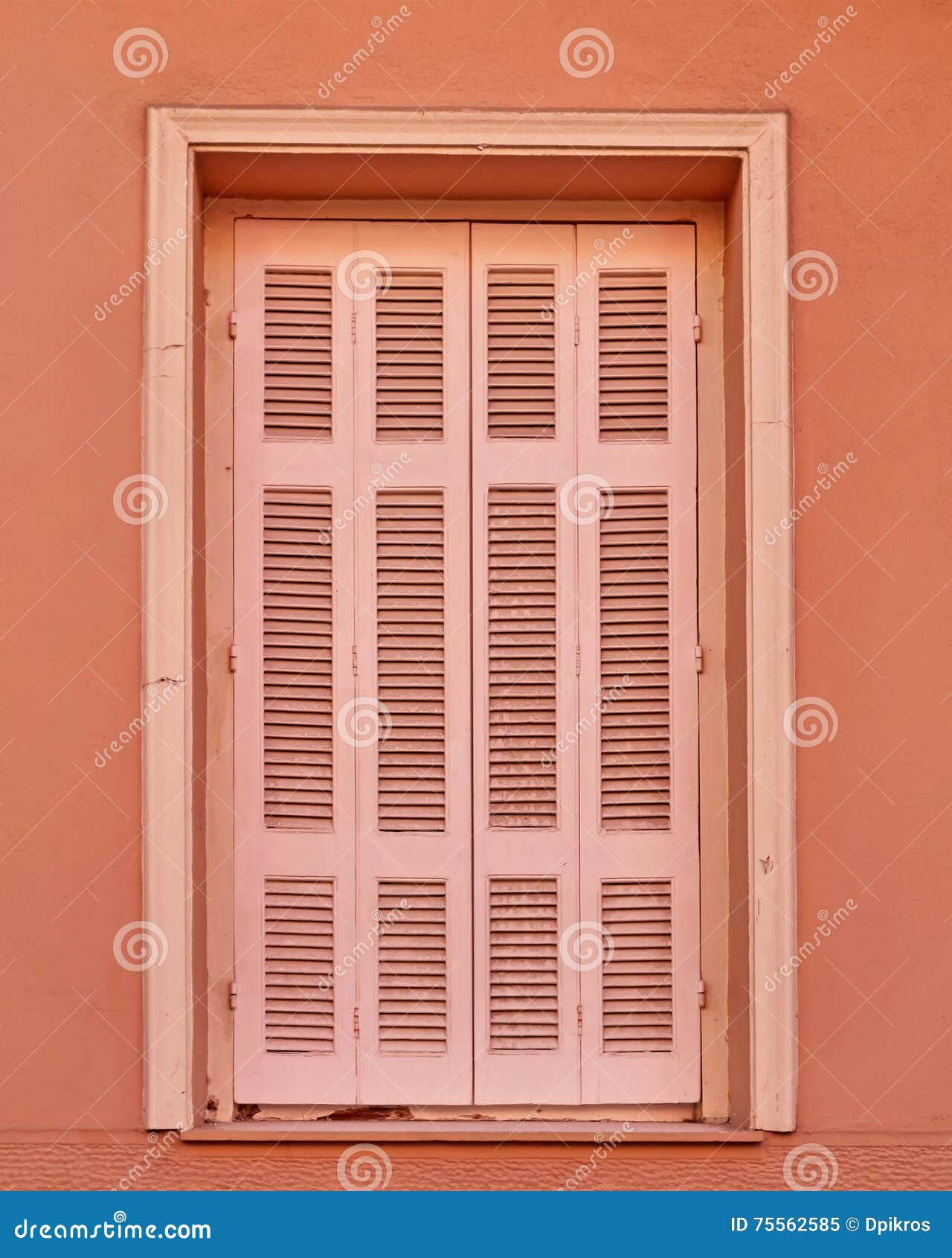 Light pink shutters window stock image. Image of frame - 75562585