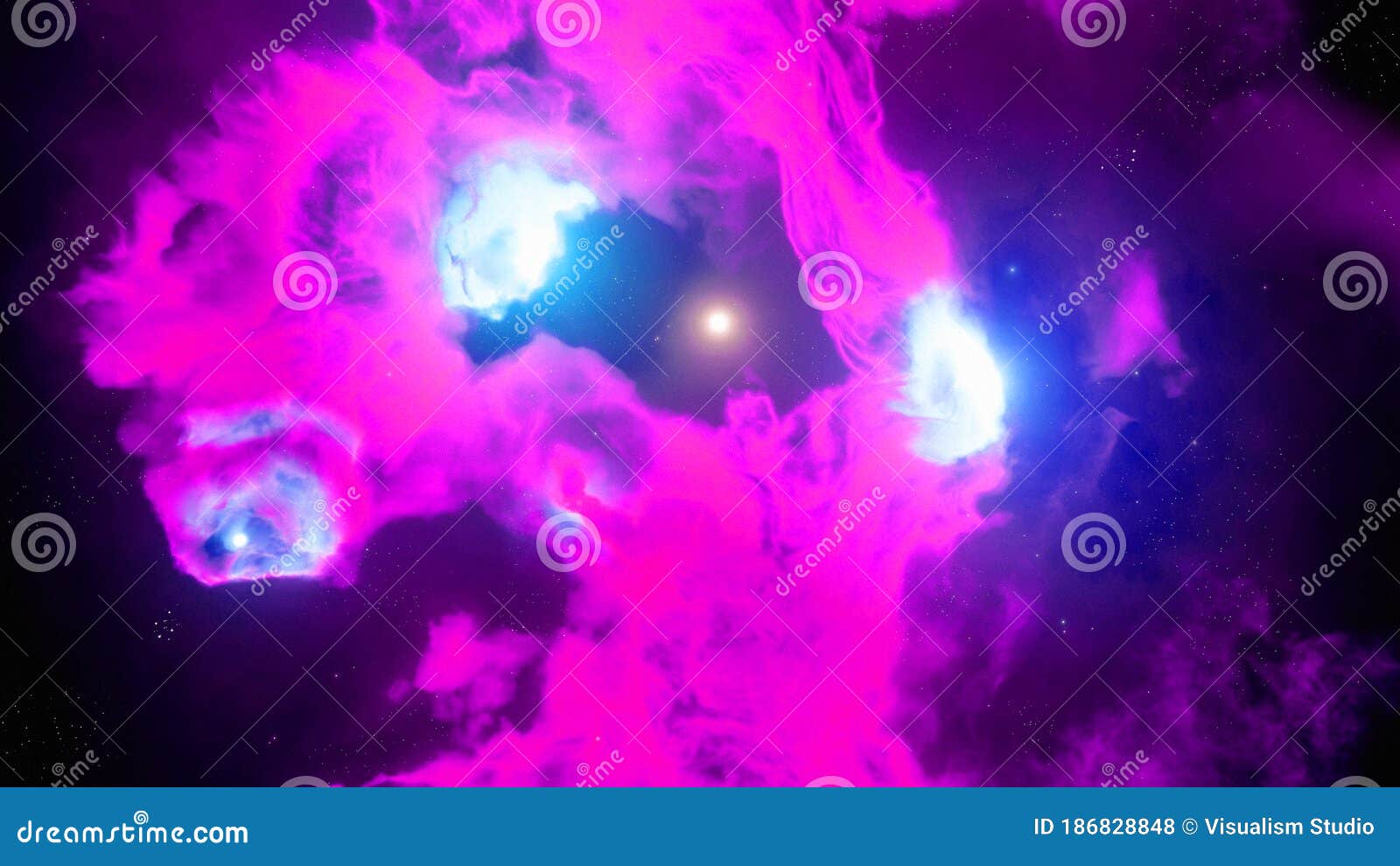 Light Pink Space Dark Nebula Galaxy in Deep Space and Beauty of ...