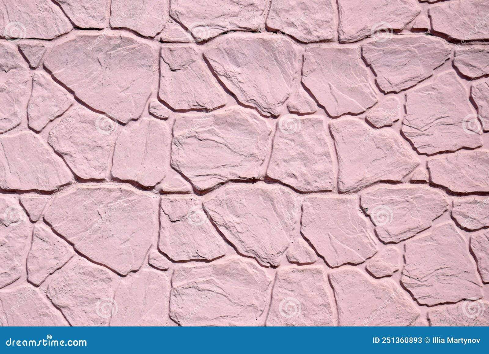 The Light Pink Stone Wall Texture. Background. Stock Image - Image of ...