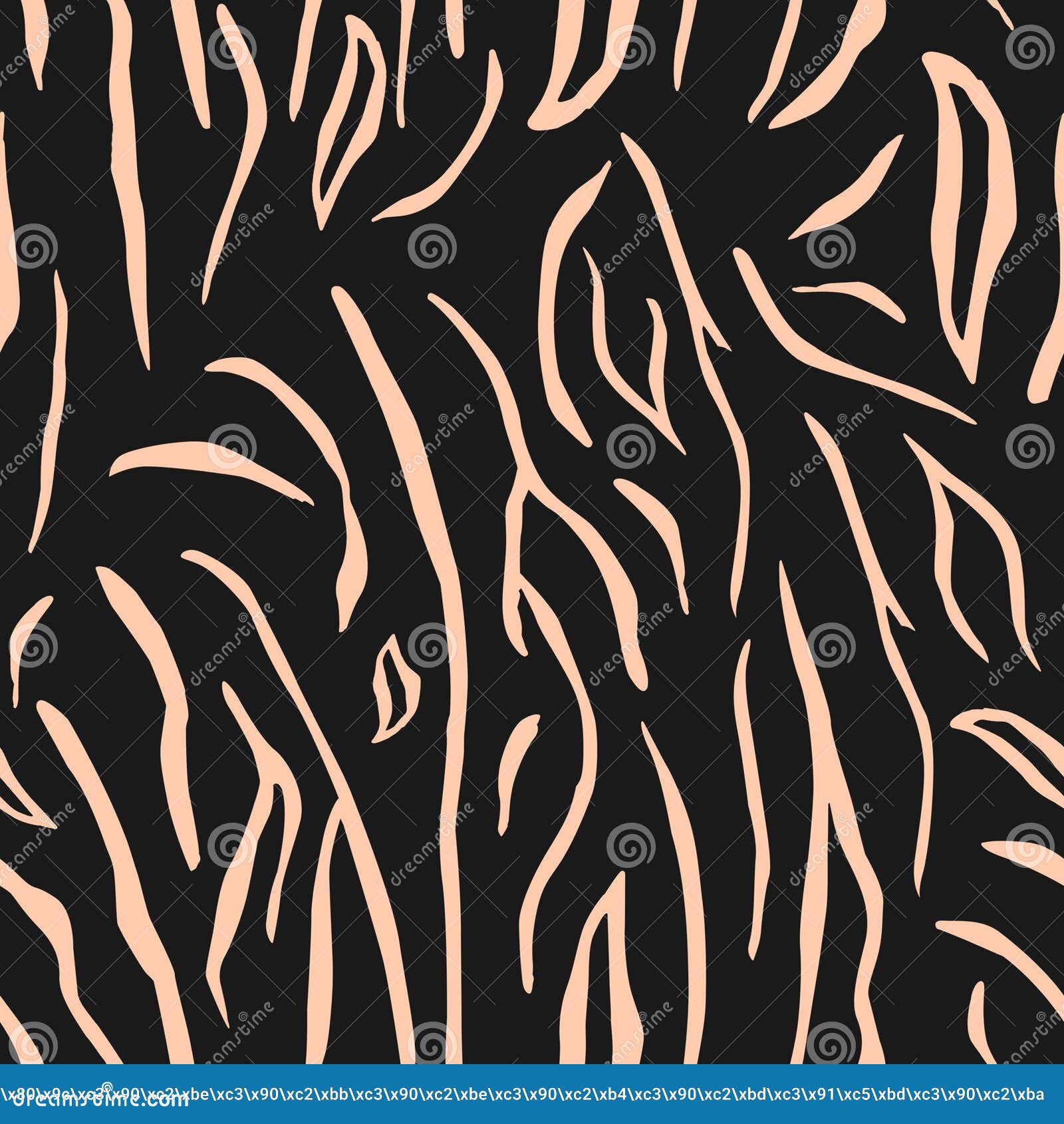 Light Pink Tiger on Graphite Background Seamless Pattern Stock Photo ...