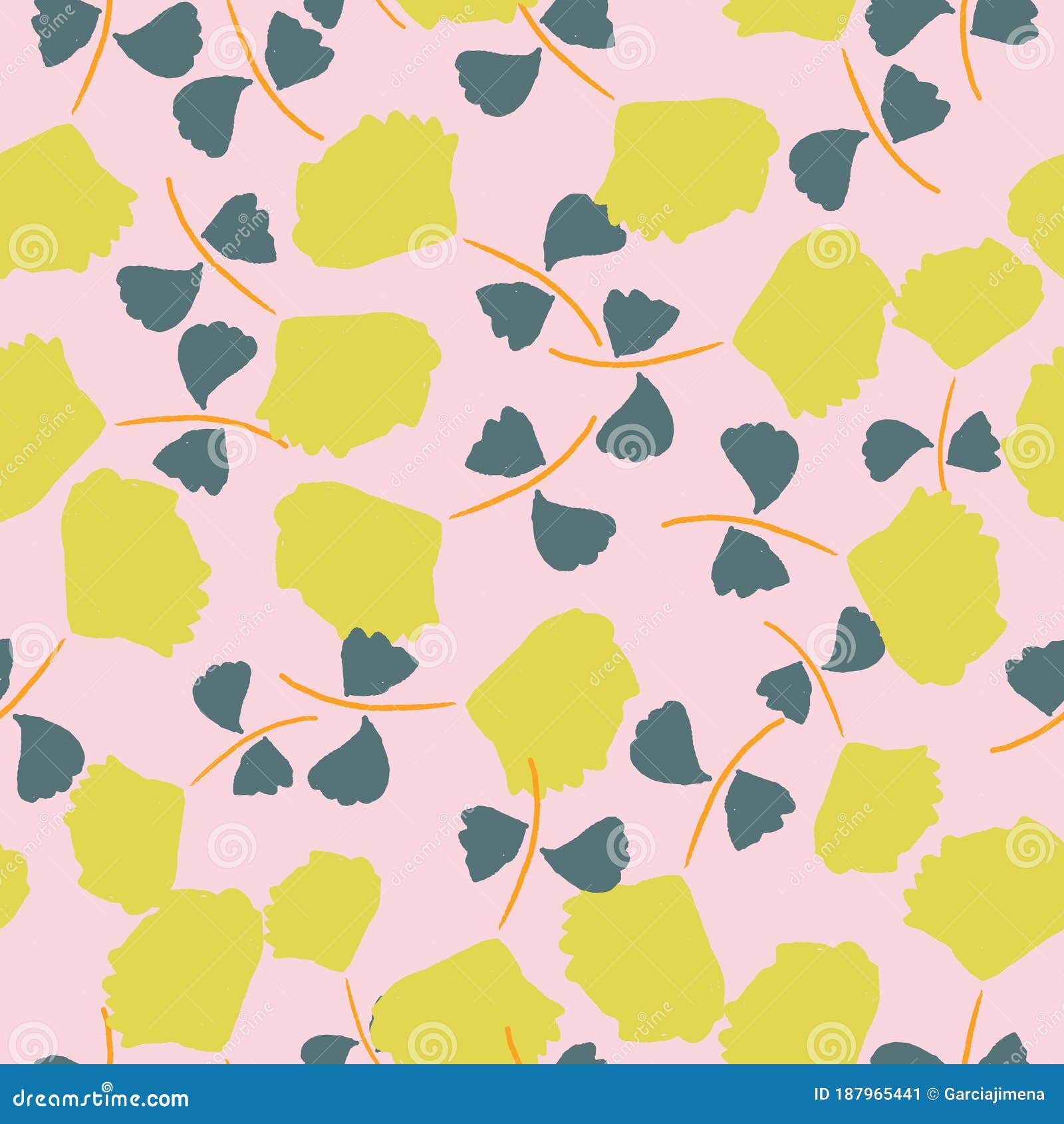 Light Pink with Whimsical Simple Florals Seamless Pattern Background ...