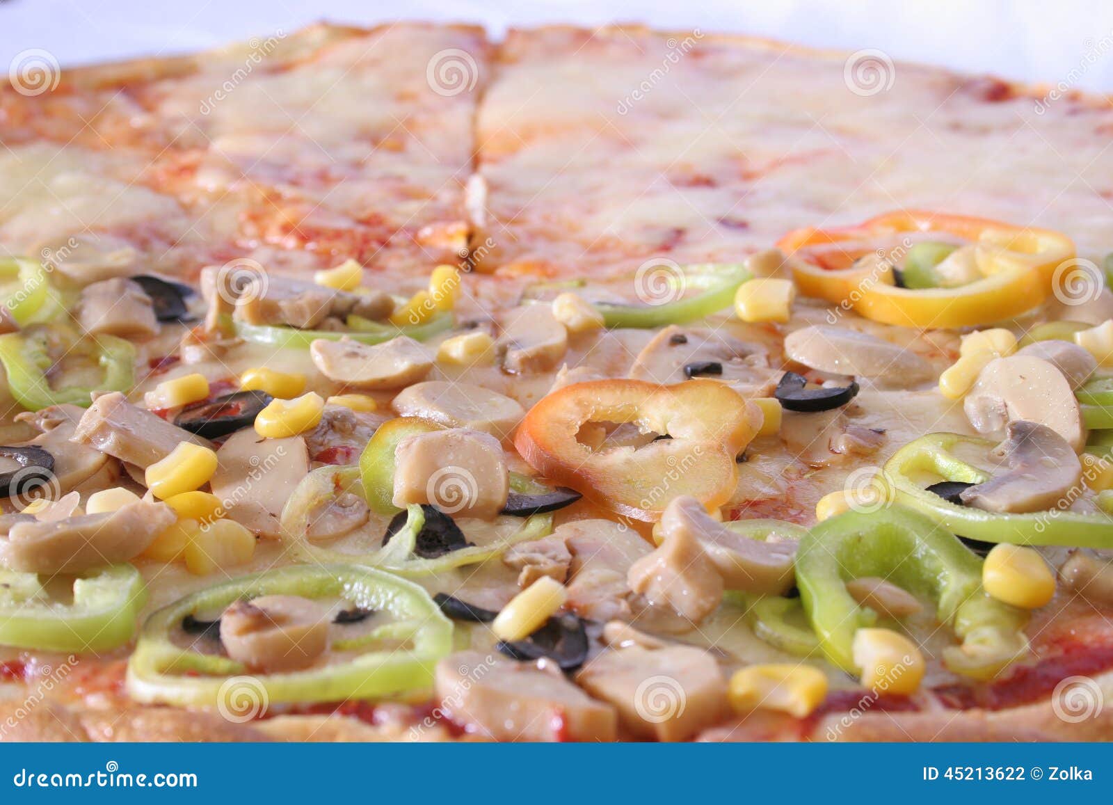 Light Pizza stock photo. Image of cutting, mozzarella - 45213622
