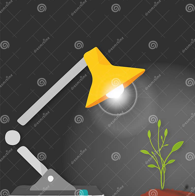 Light on plant stock vector. Illustration of print, green - 82484171