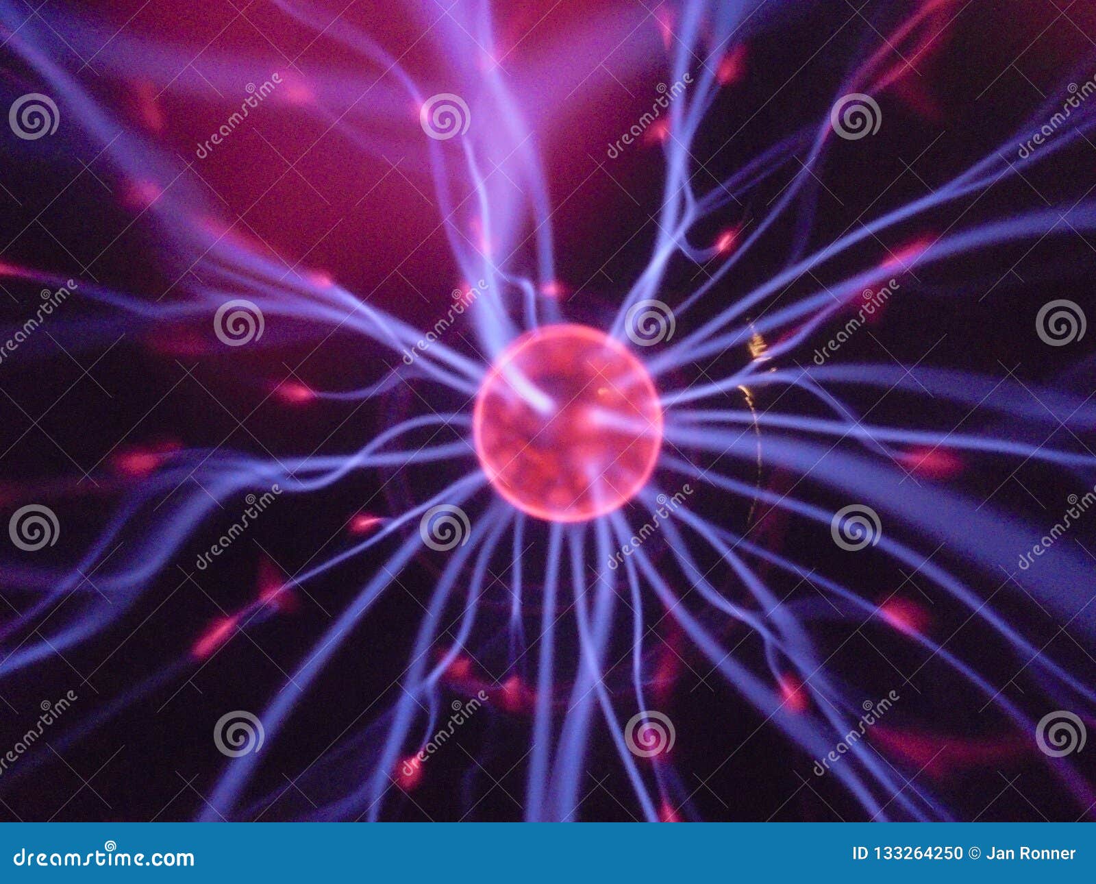 Light from a plasma ball stock photo. Image of blue - 133264250