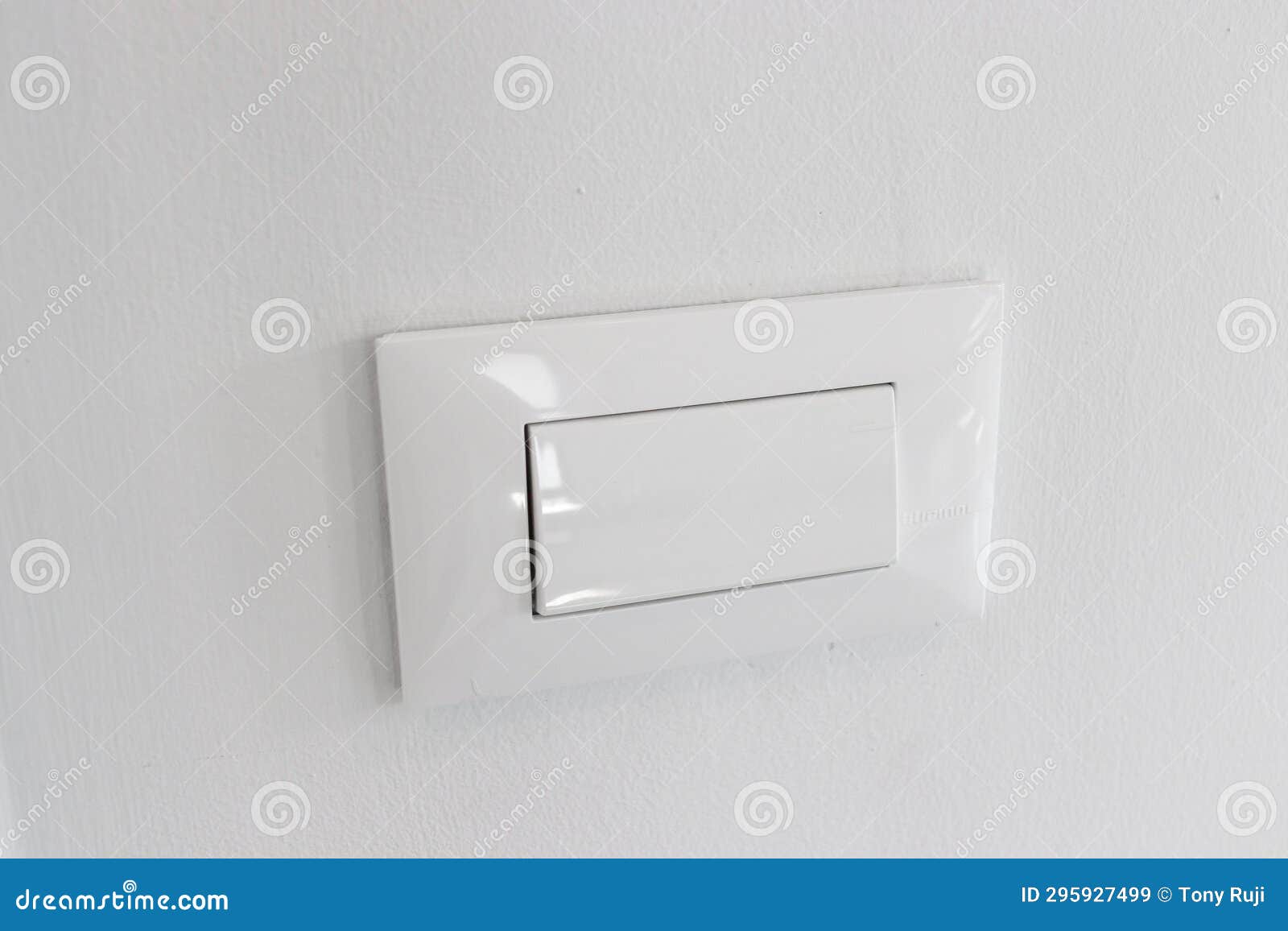 Light Switch, Mechanical Switch of White Color Installed on a Light ...