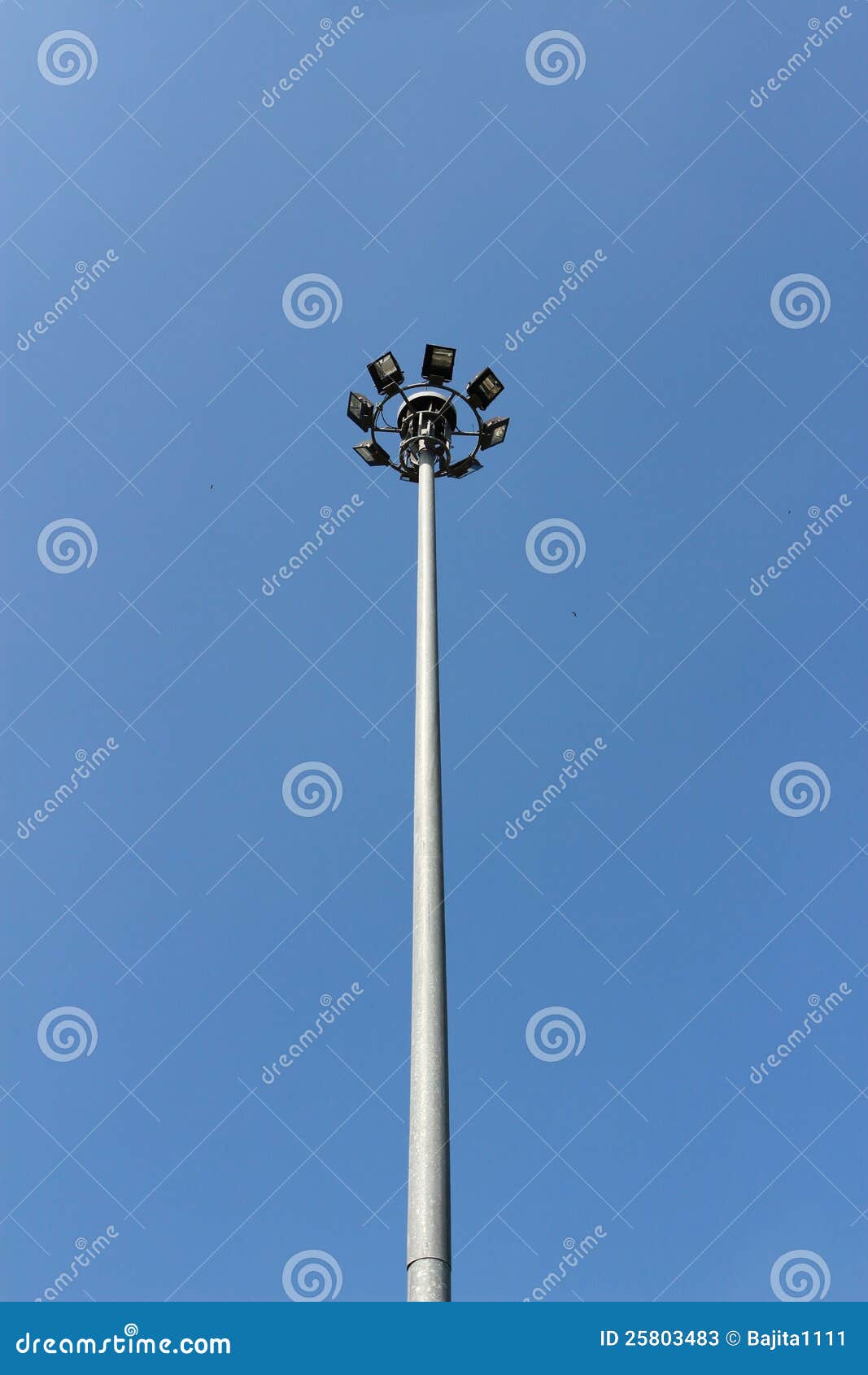 Light pole stock image. Image of field, metal, blue, pole - 25803483