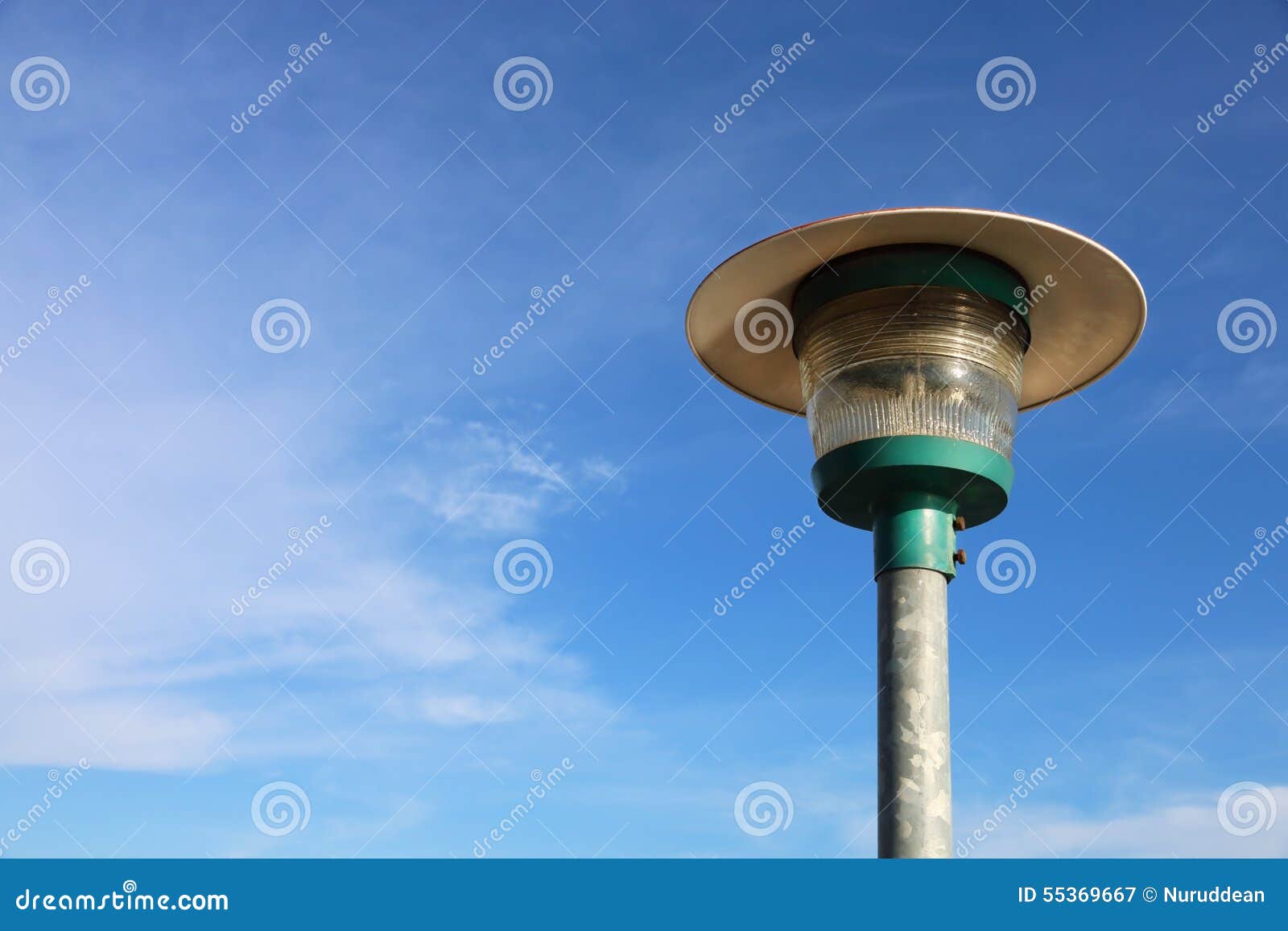 Light pole with blue sky stock image. Image of energy - 55369667