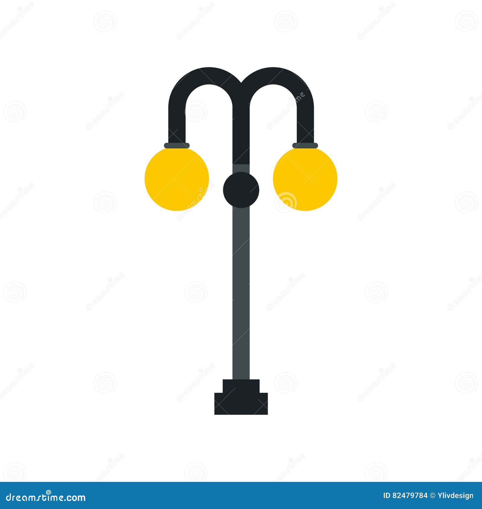 Light Pole Icon in Flat Style Stock Vector - Illustration of flat ...
