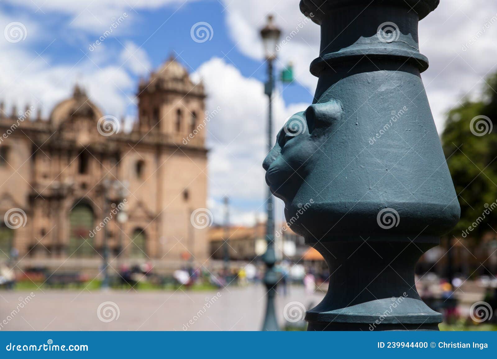 Light Pole with a Puma Sculpture in Cusco Peru. Stock Photo - Image of ...