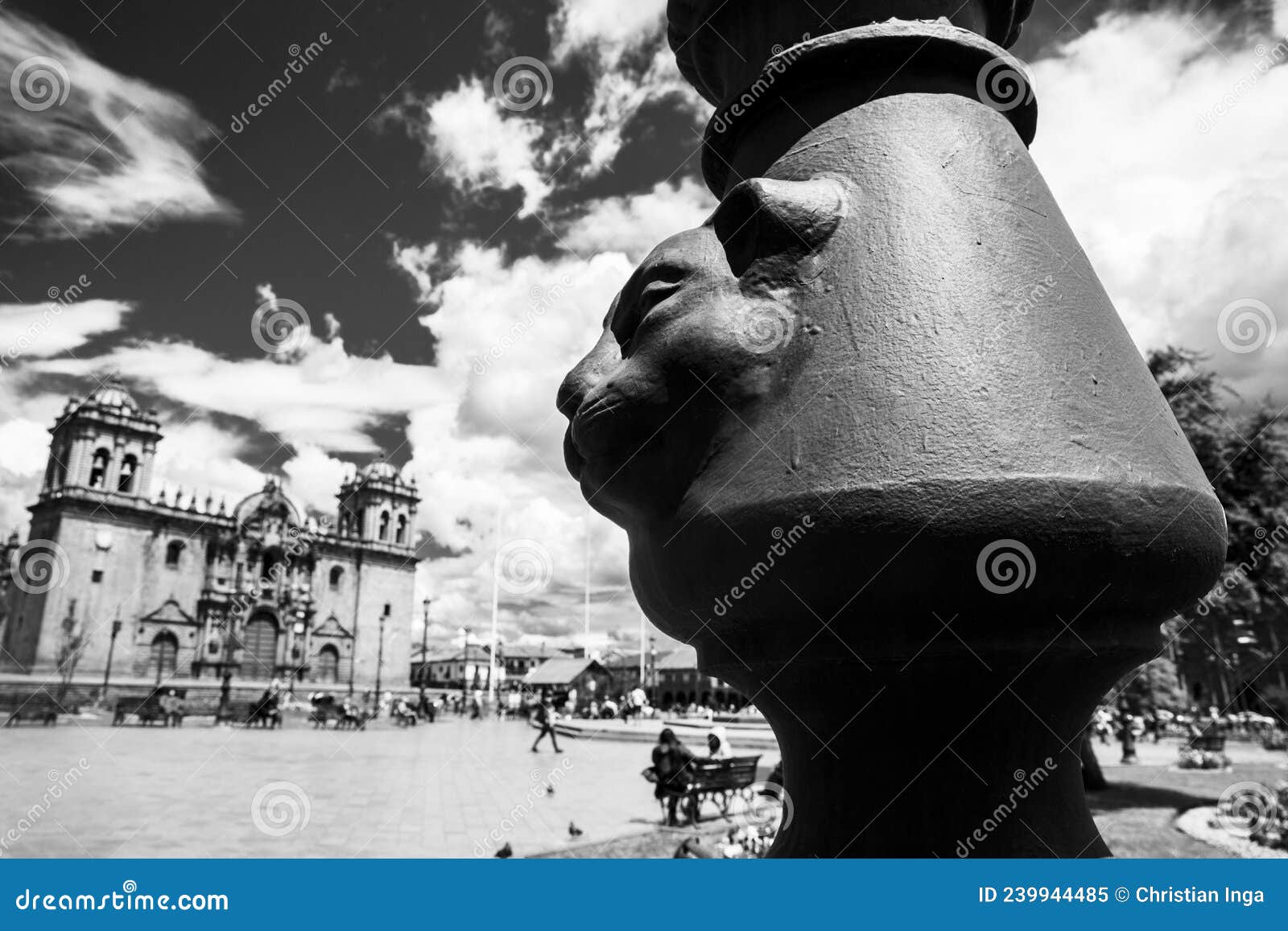 Light Pole with a Puma Sculpture in Cusco Peru. Editorial Image - Image ...