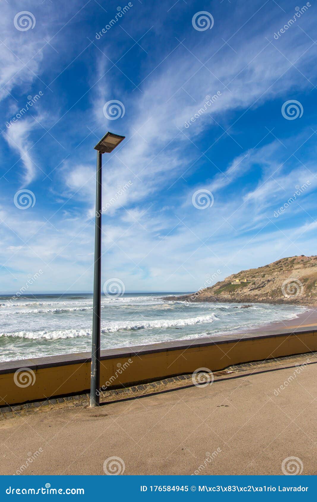 A Light Pole on a Street by the Beach Stock Image - Image of paradise ...