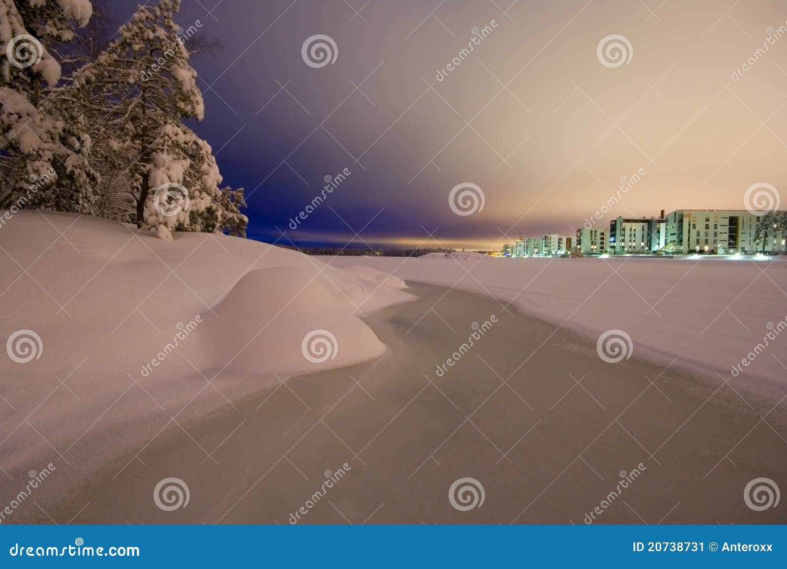 Light pollution seascape stock image. Image of colorful - 20738731