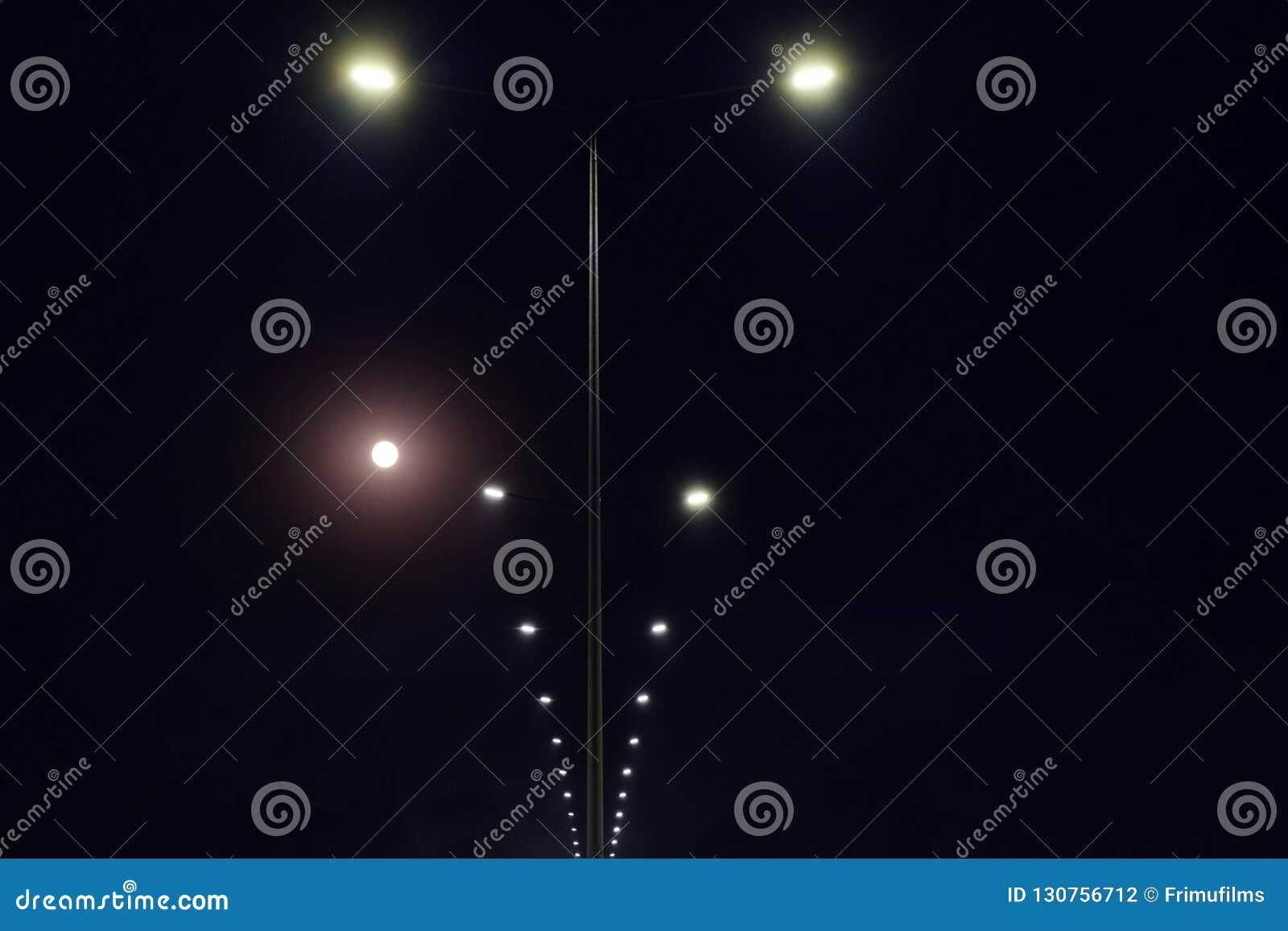 Light Post Illuminates at Night Stock Photo - Image of bulb, decoration ...