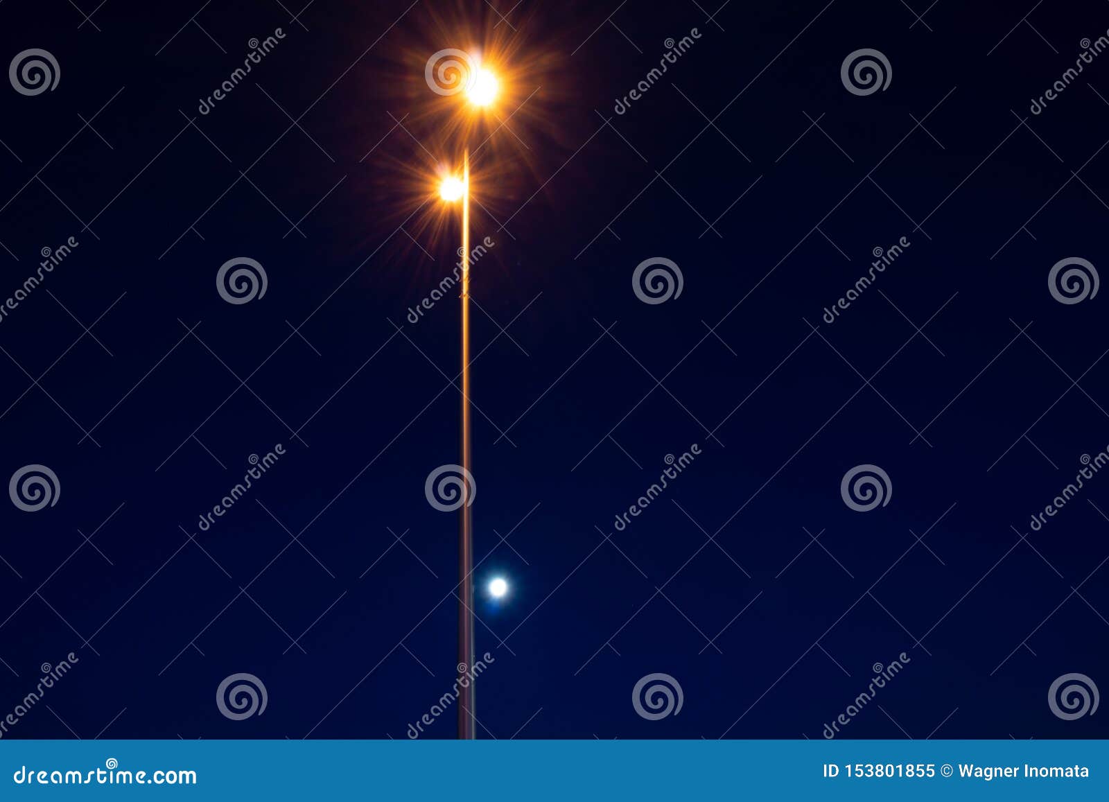 Light Post and the Moon in Japan Stock Image - Image of exterior, dusk ...
