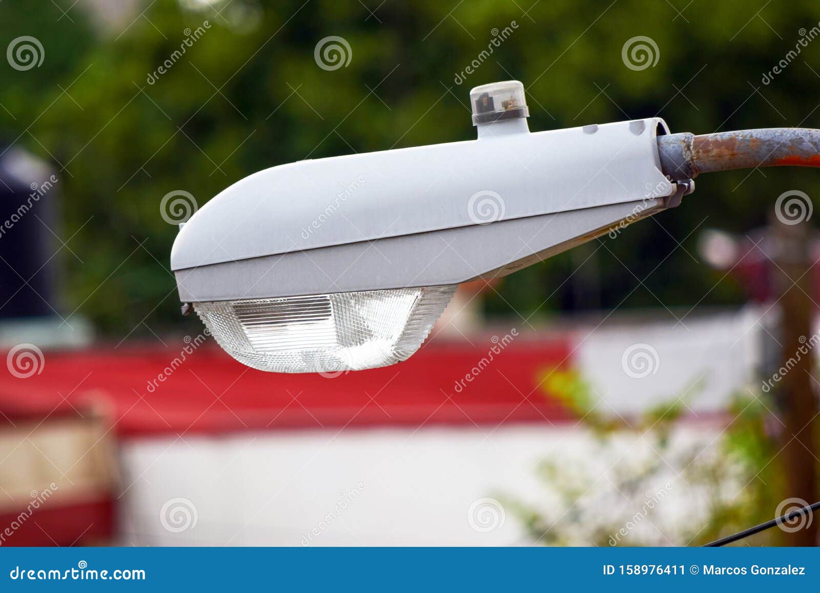 Light Post with Shallow Depth of Field Stock Image - Image of metal ...