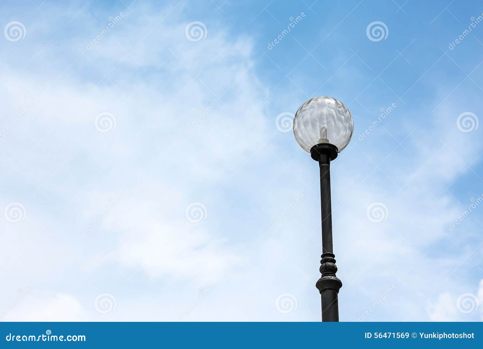 Light Post Street Light with Blue Sky Stock Image - Image of electric ...