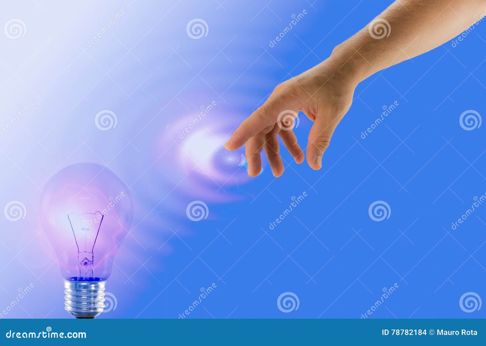 Light power hand stock photo. Image of beautiful, brilliant - 78782184