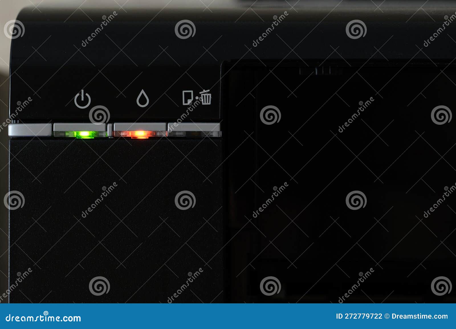 The Light on the Printer is on with the Red Printer Light, Out of Ink ...