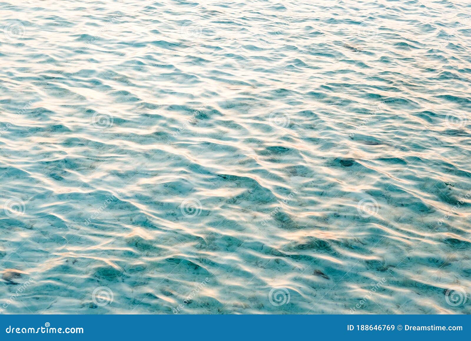 The Light Produced by Light Hits the Water. Stock Image - Image of blue ...