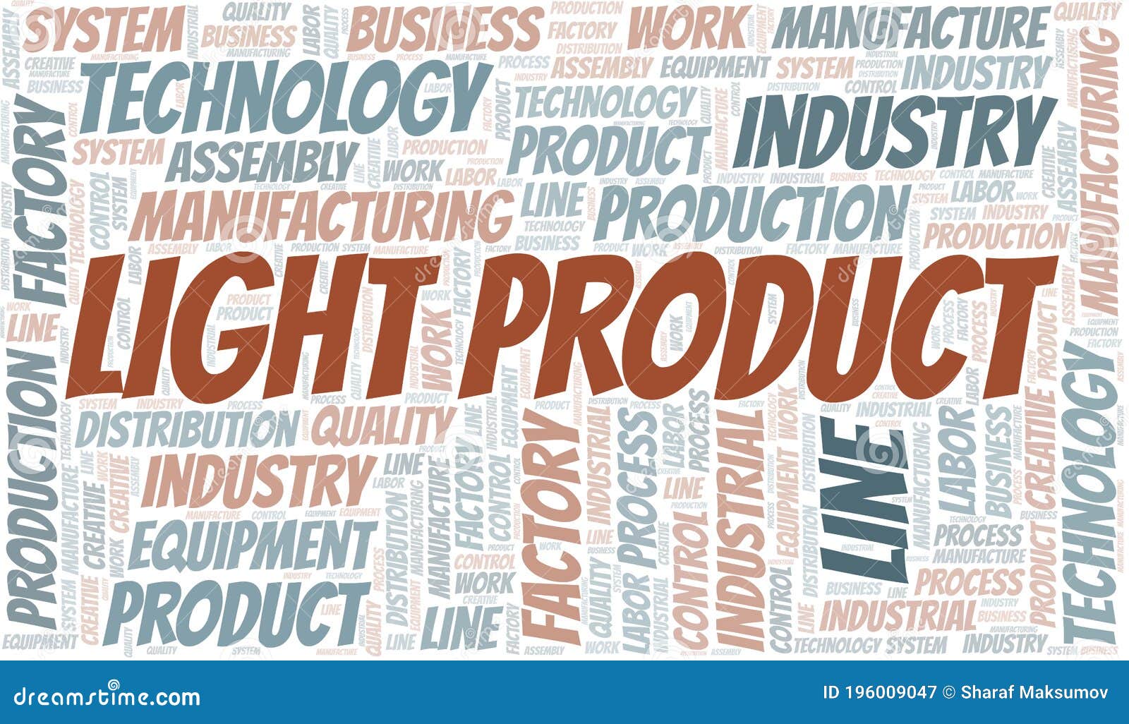 Light Product Word Cloud Create with Text only. Stock Illustration ...