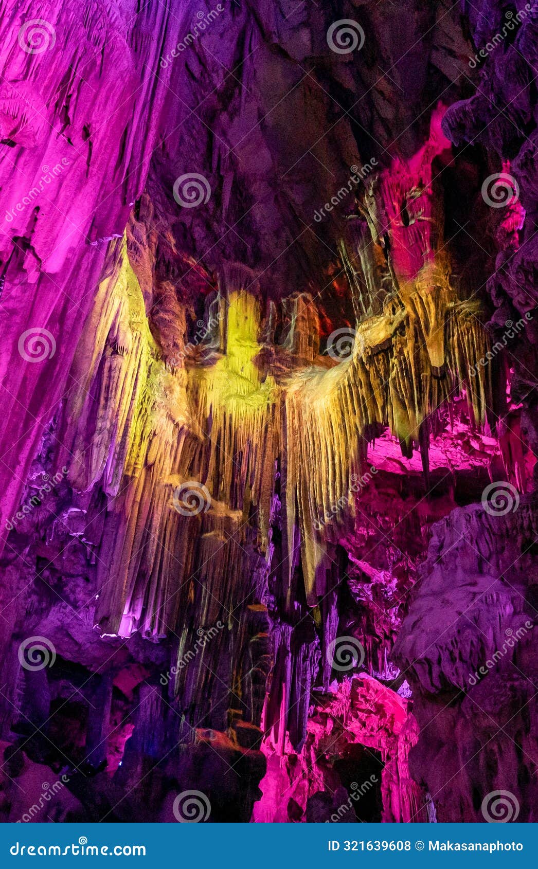 Light Projection of an Angel in St. Michael S Cave in Gibraltar ...