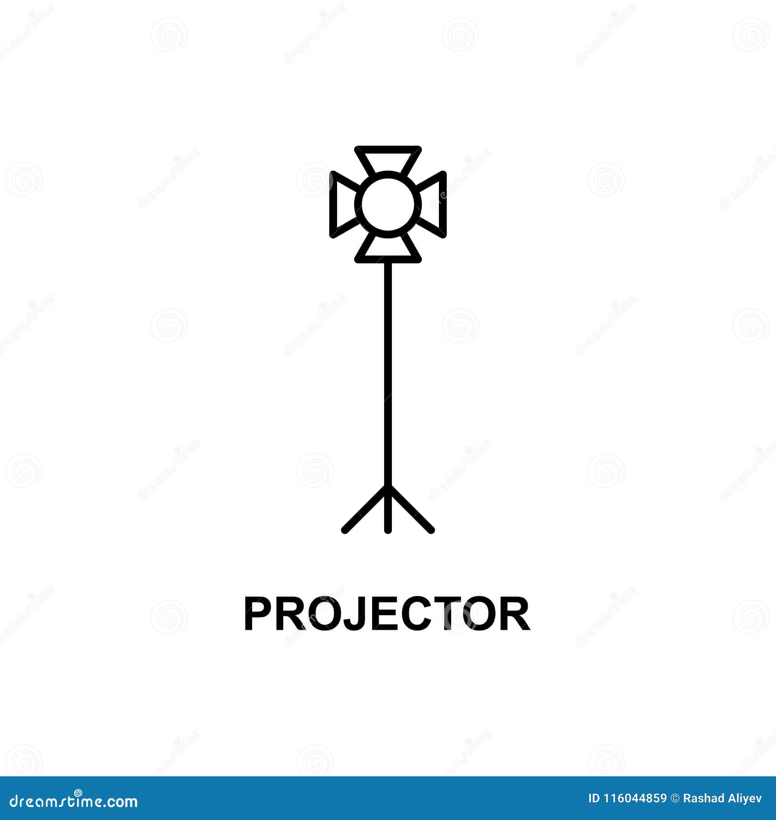 Light Projector Icon. Element of Cinema for Mobile Concept and Web Apps ...