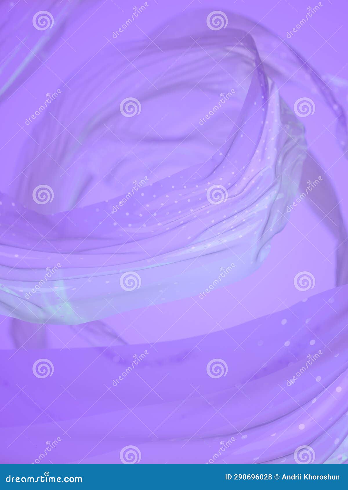 Light Purple Background with Flying Rings of Translucent Plastic. 3d ...