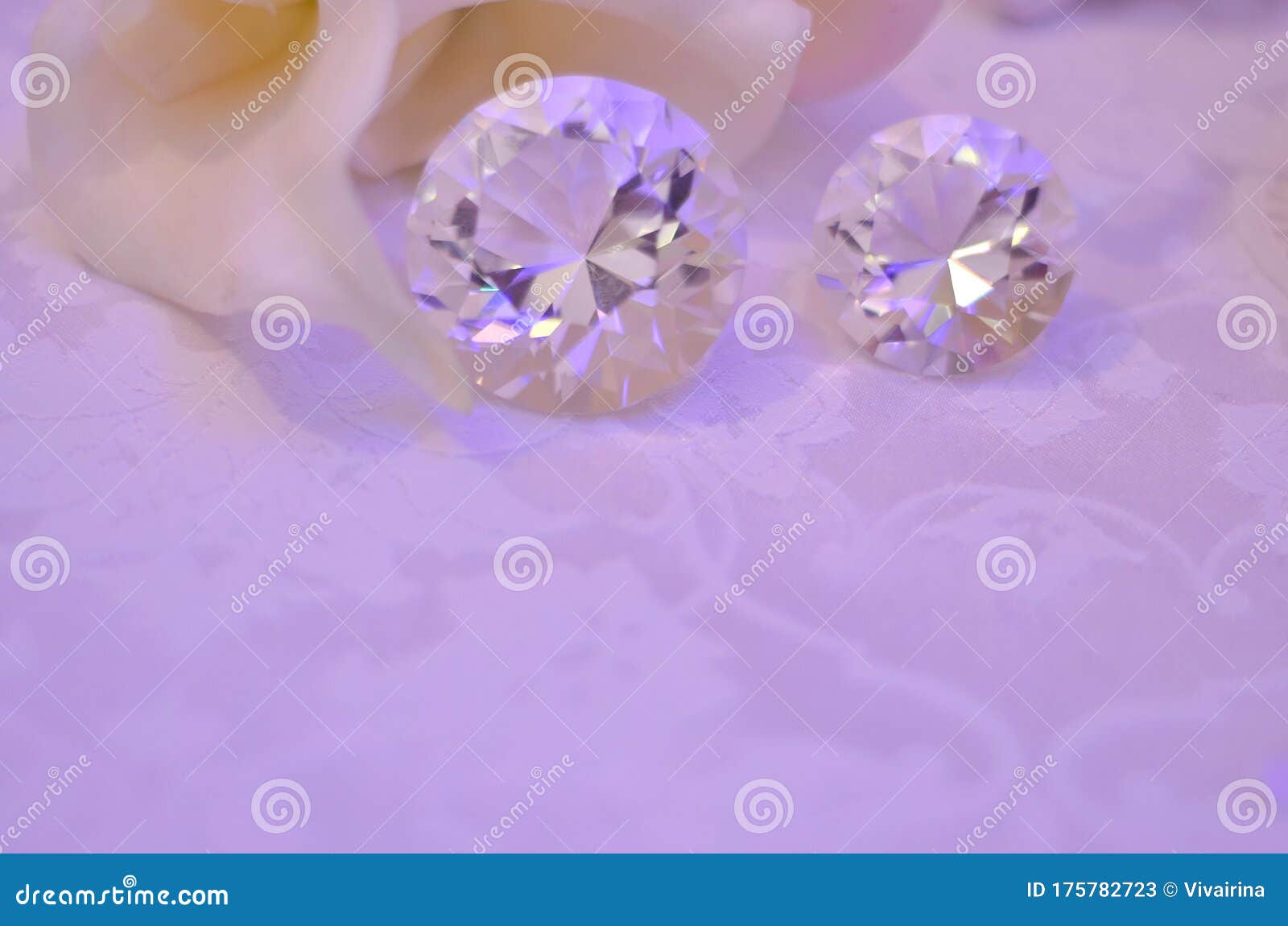 Light Purple Background with Two Diamonds and Copy Space Stock Image ...