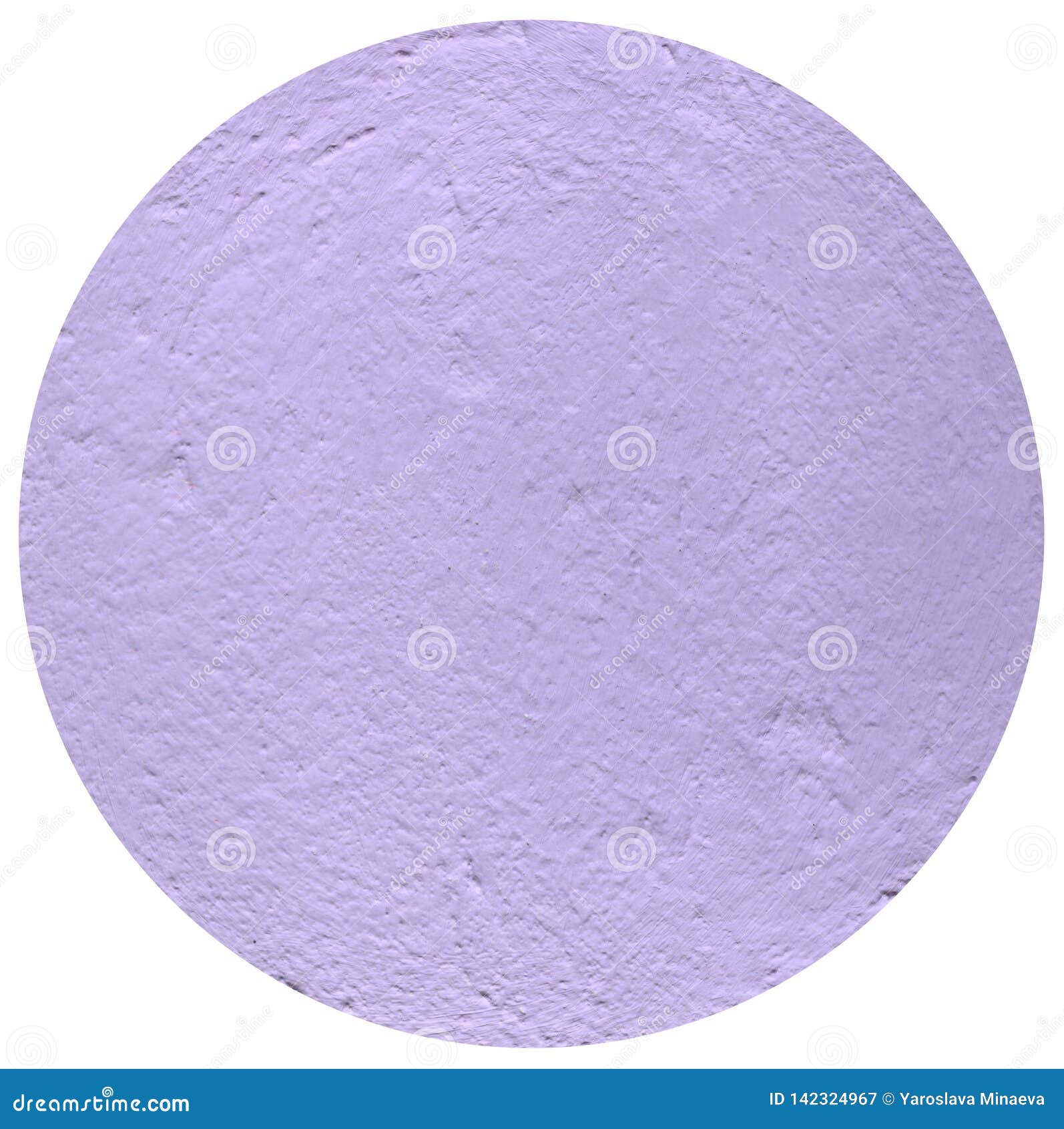 Light Purple Circle on a White Background, a Circle of Plaster Stock ...