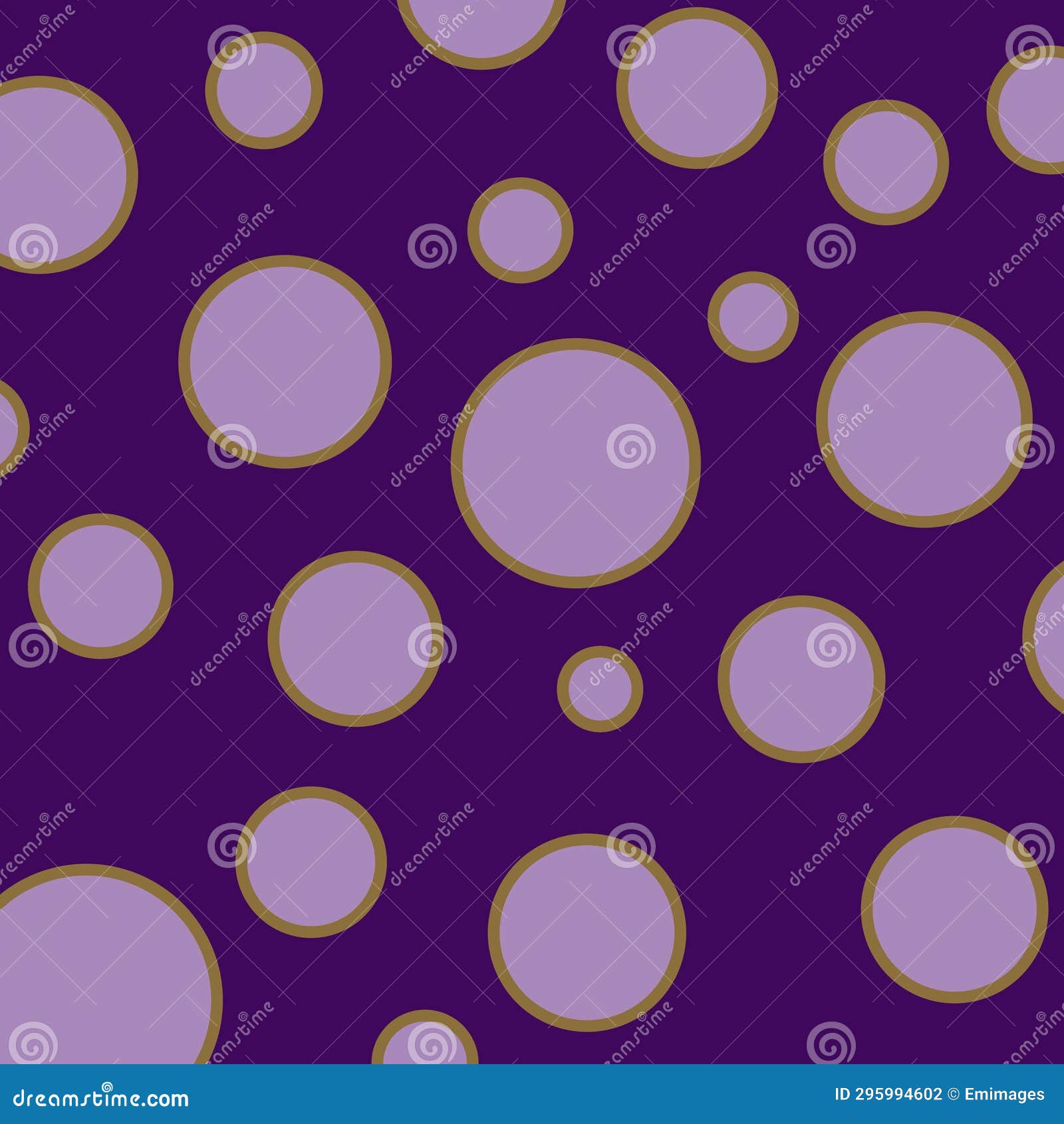 Purple Circles with Gold Outlines on Purple Background Stock ...