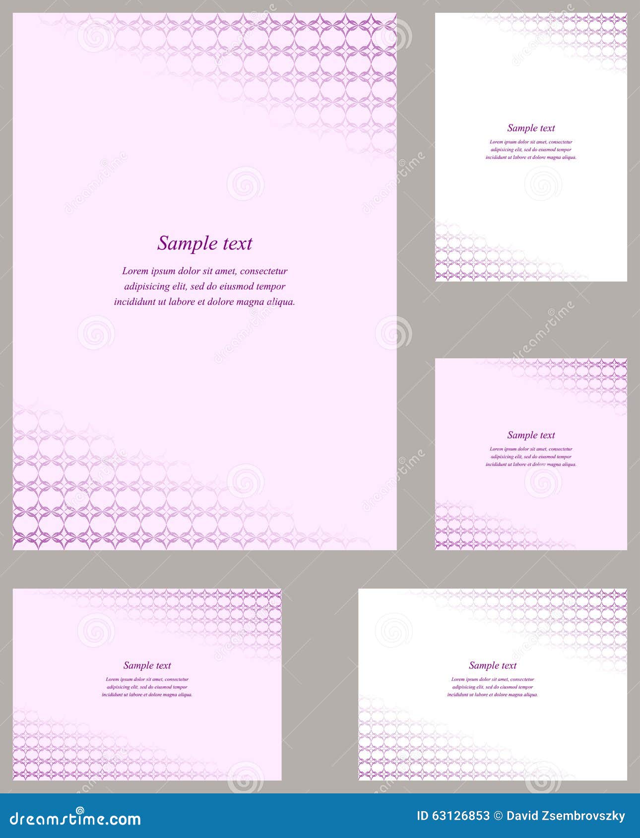 Light Purple Curved Pattern Page Corner Design Stock Vector ...