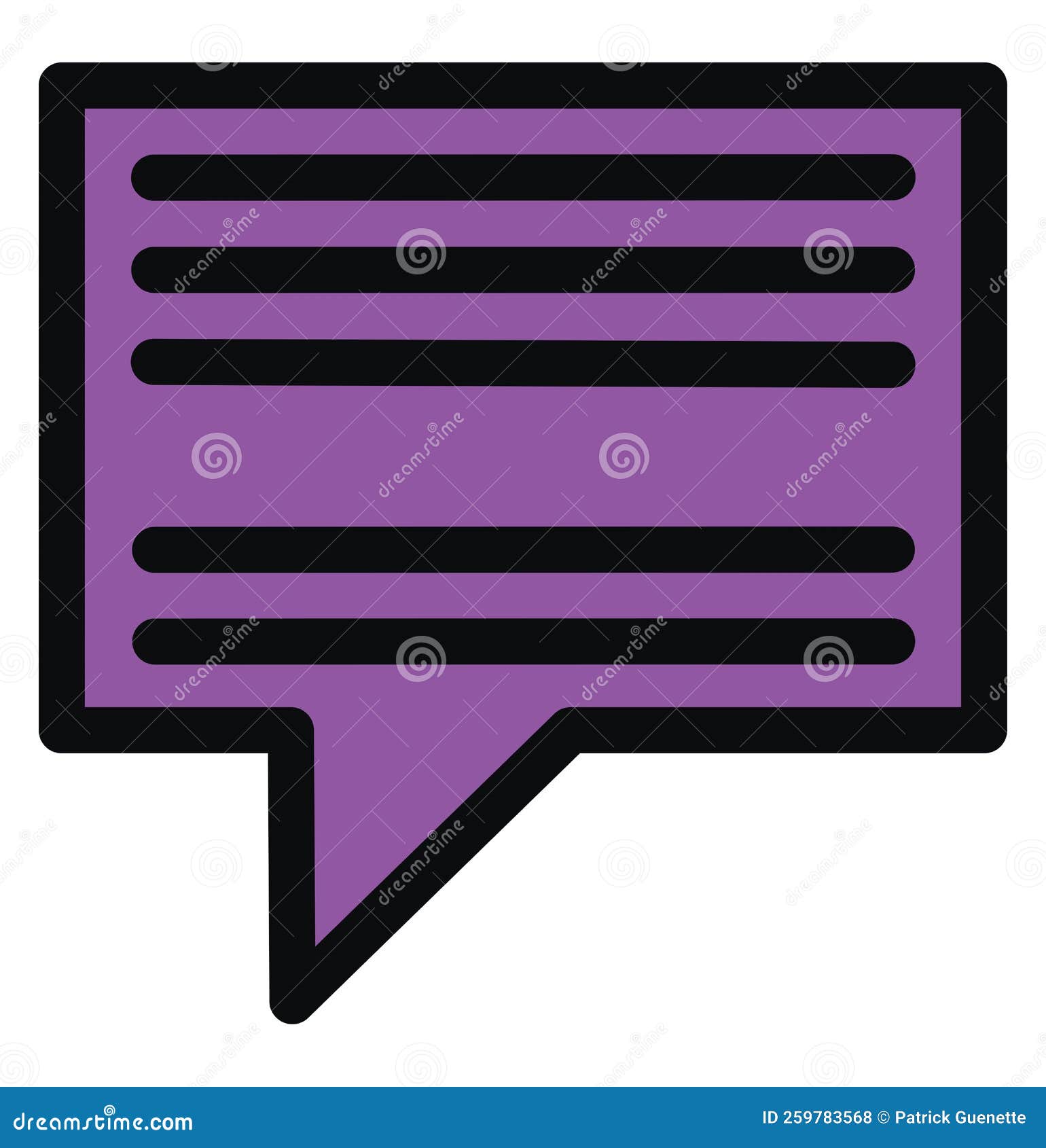 Light Purple Notification, Icon Stock Vector - Illustration of comment ...