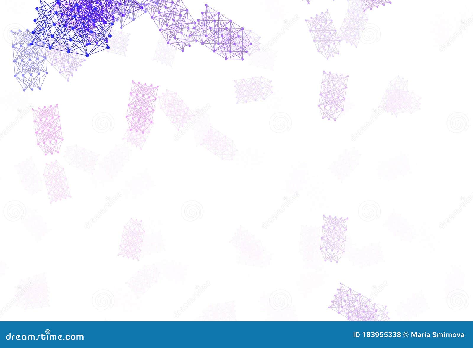 Light Purple, Pink Vector Background with Forms of Artificial ...